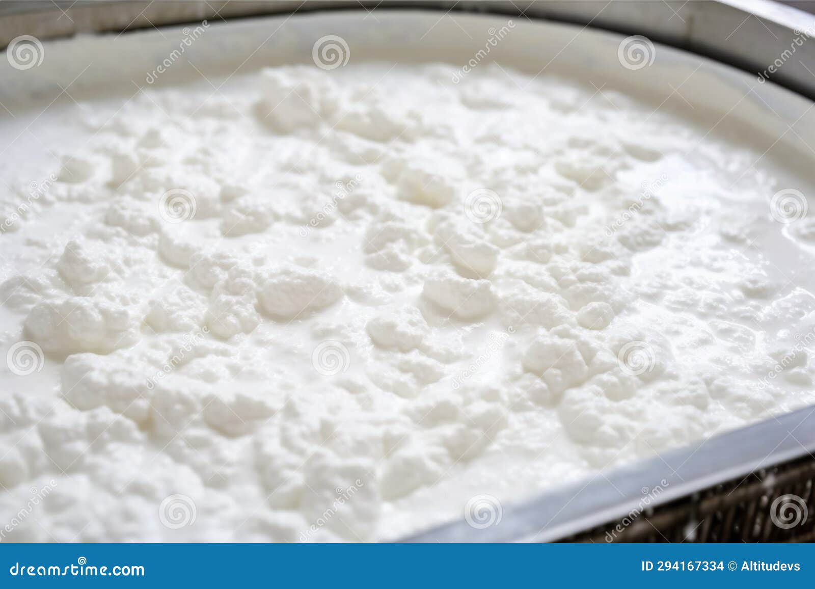 Zoomed View of Curd Texture in the Vat Stock Photo - Image of curd ...