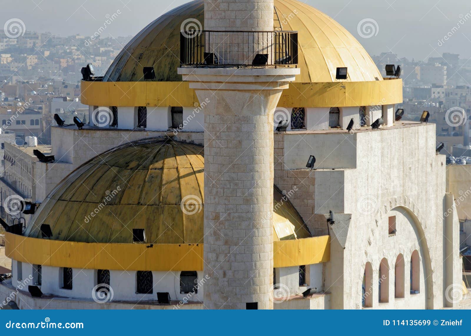 Zoomed View of the Mosque of Madaba Stock Image - Image of dome, city ...