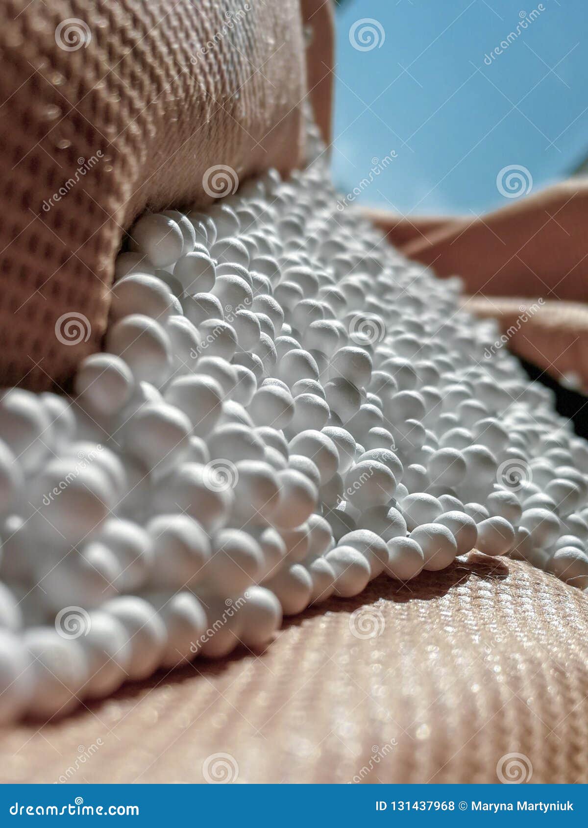 Zoomed White Expanded Polystyrene Pellets Stock Photo - Image of foam ...