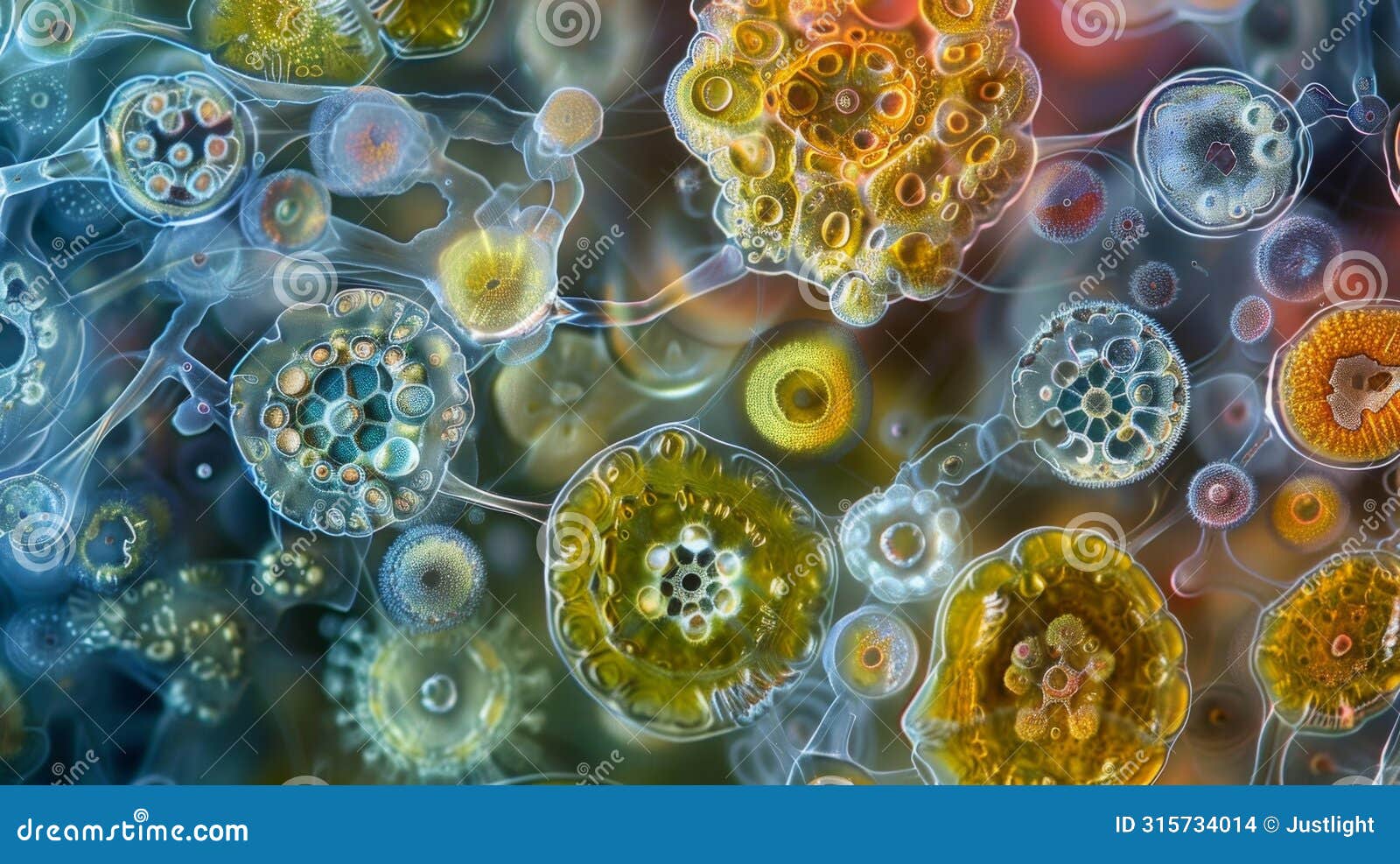 A Zoomedin Image of a Diverse Community of Protozoa Each with Unique ...