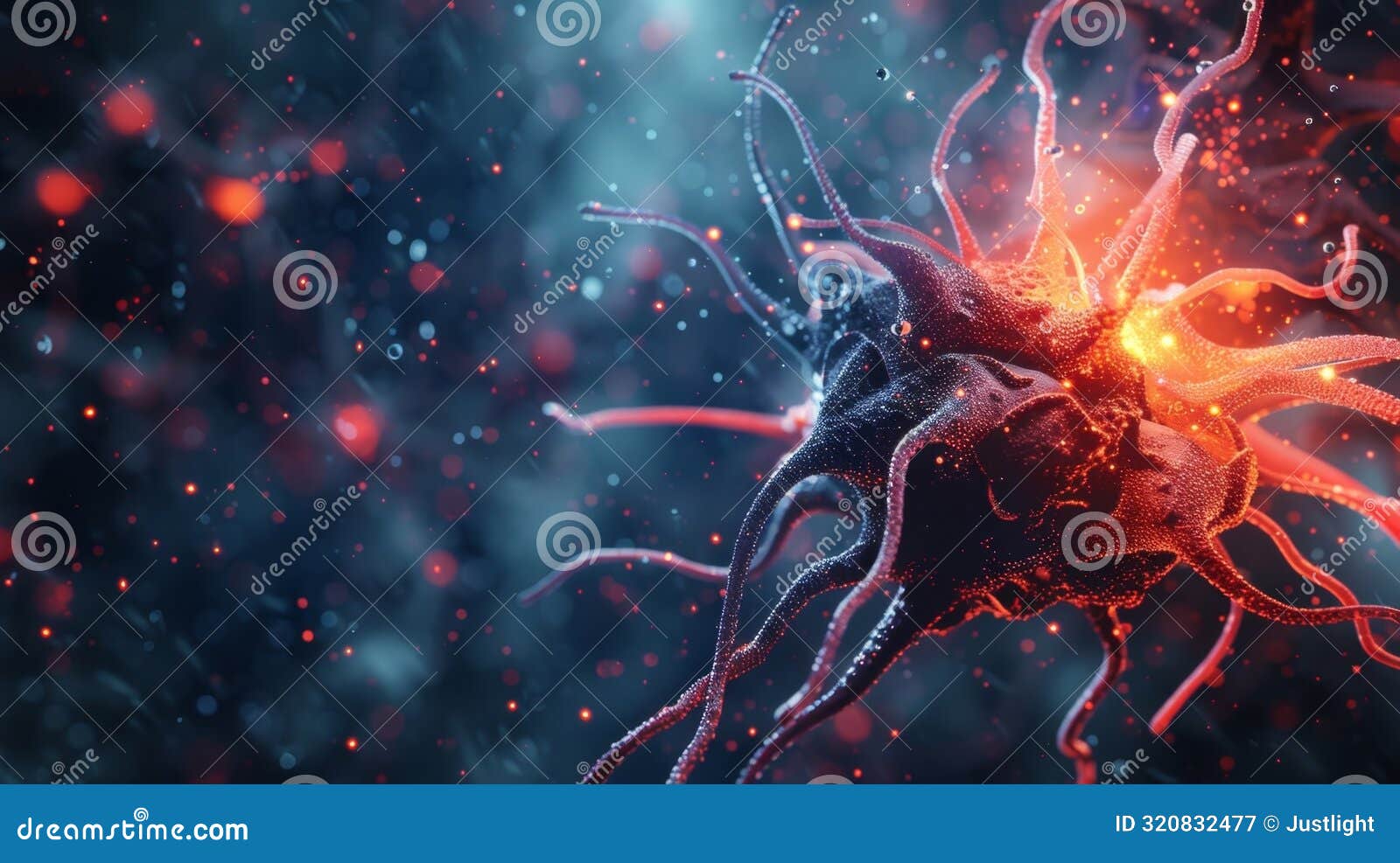 Zoomedin Image of a Natural Killer Cell Attacking a within the Body ...