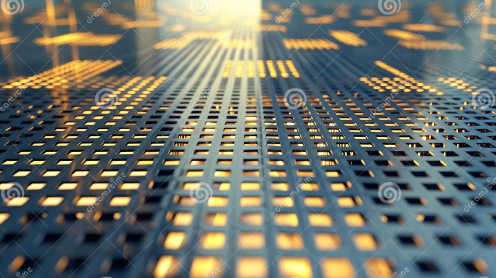 A Zoomedin Image of a Solar Panel Capturing the Intricate Pattern of ...