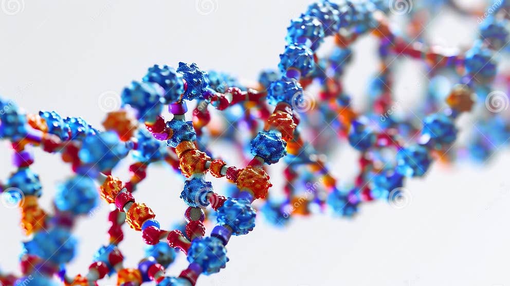 Zoomedin Image of the Sugarphosphate Backbones of the DNA Double Helix ...