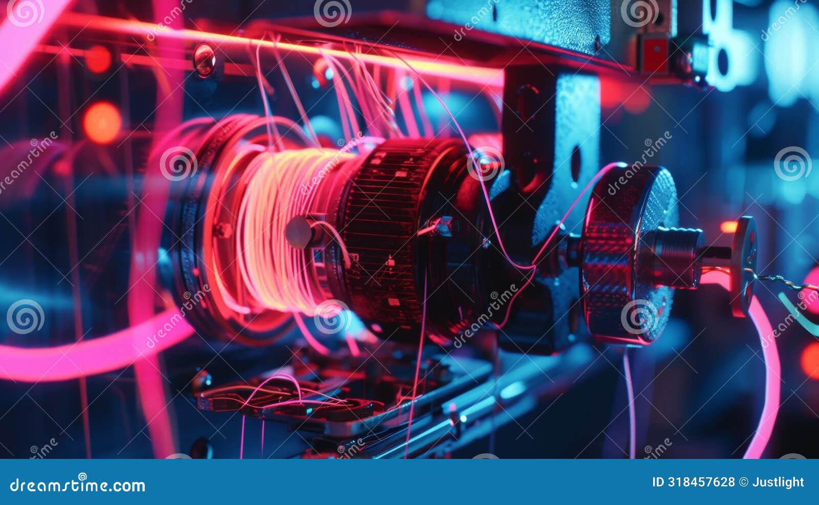 A Zoomedin Shot of the Bobbin Winding Mechanism Where the Bottom Thread ...