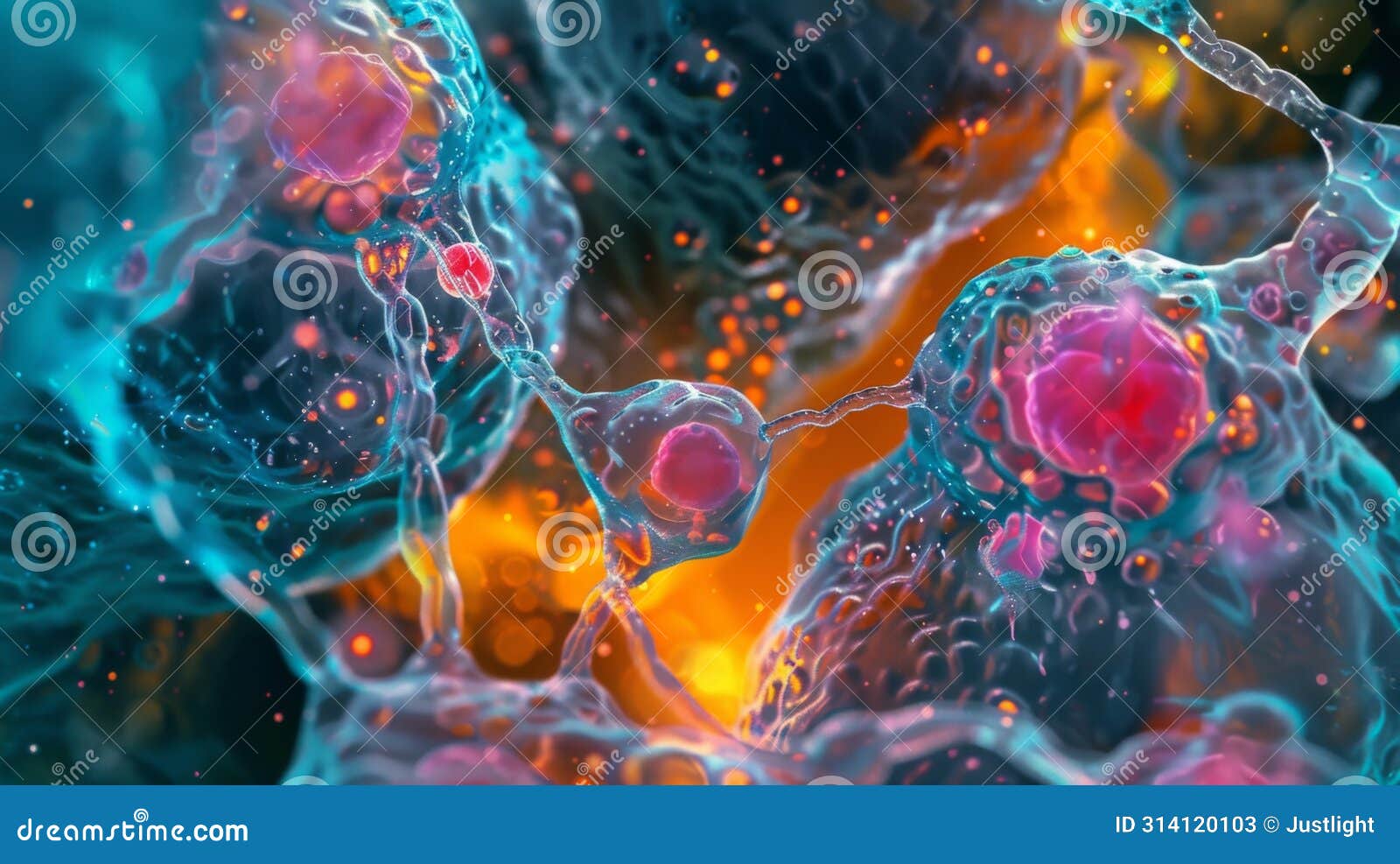 Zoomedin View of Cells Interacting with the Eggs Outer Layer Showcasing ...