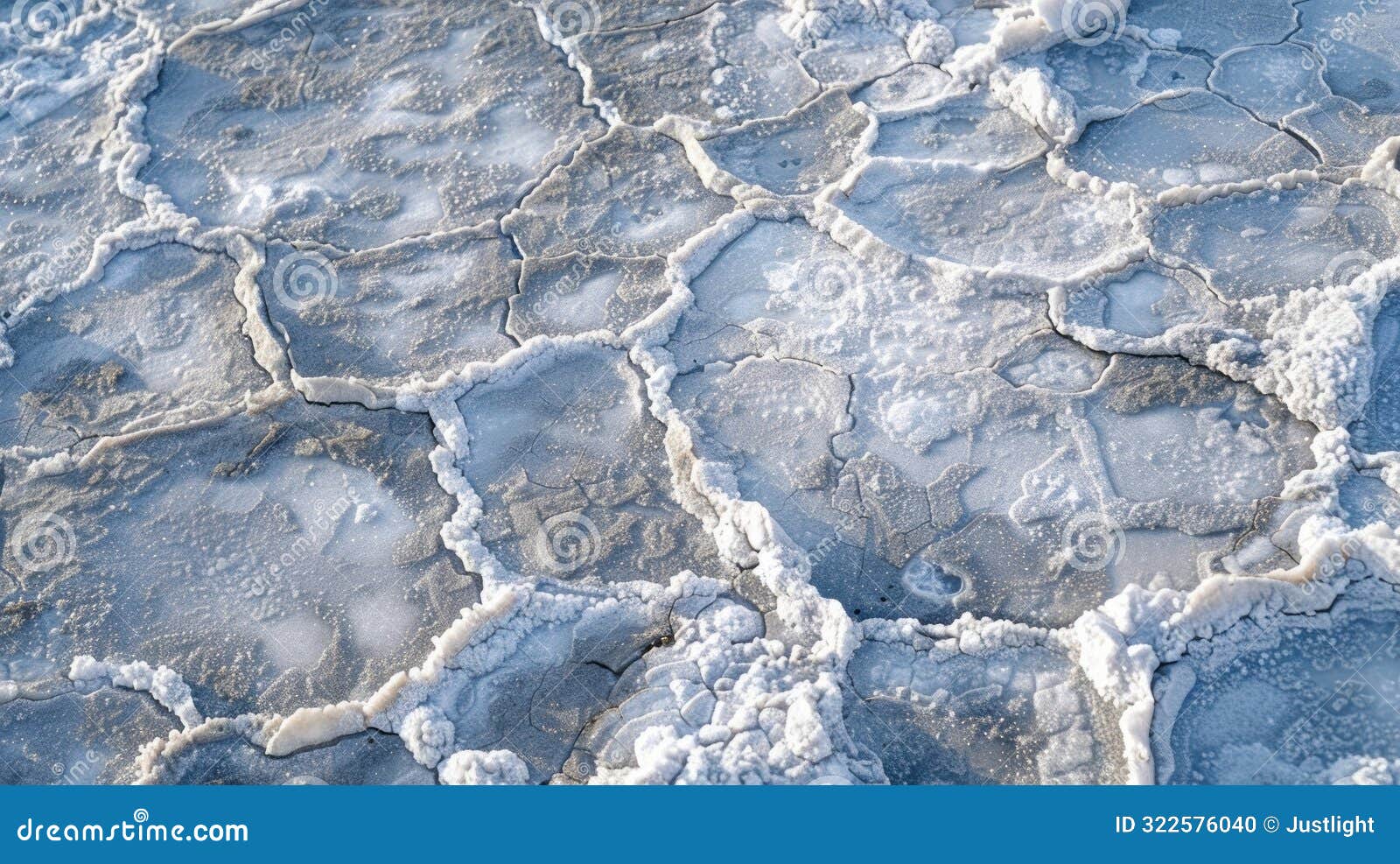Zoomedin View of the Distinct Hexagonal Shapes Formed by Salt Crystals ...