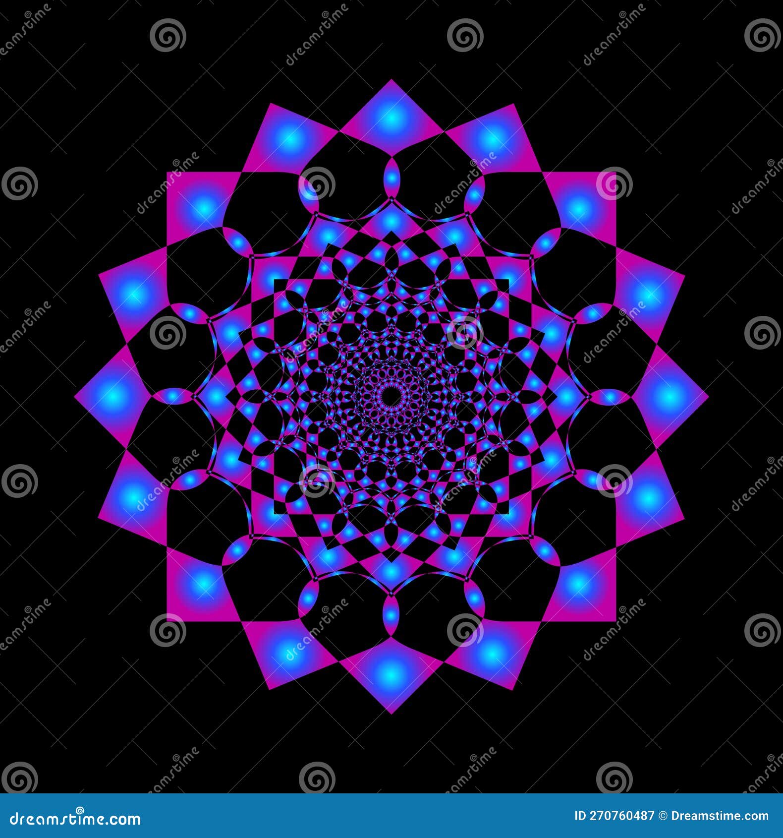 Zoomer Design with a Heart Shape Like a Kaleidoscope Icon Stock Vector ...