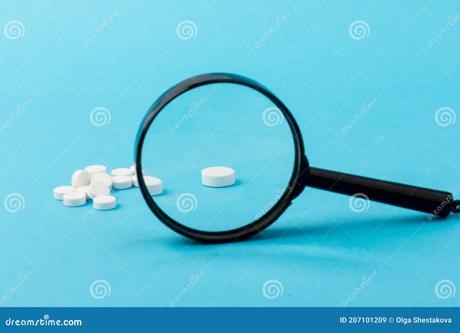Concept - Pharmaceutical Testing, Testing of Medicines, Magnifying ...