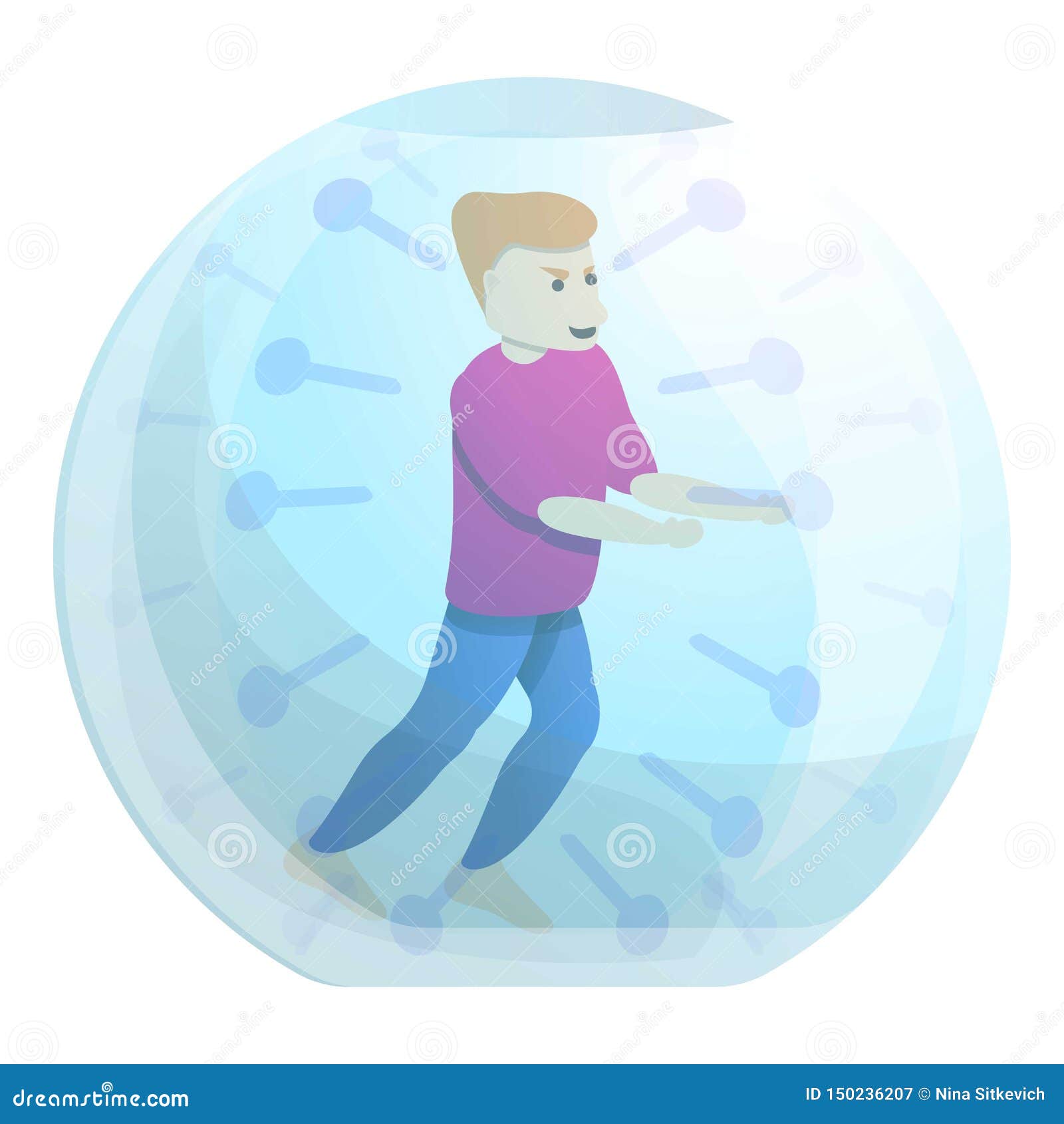 Zorb Play Icon, Cartoon Style Stock Vector - Illustration of sphere ...