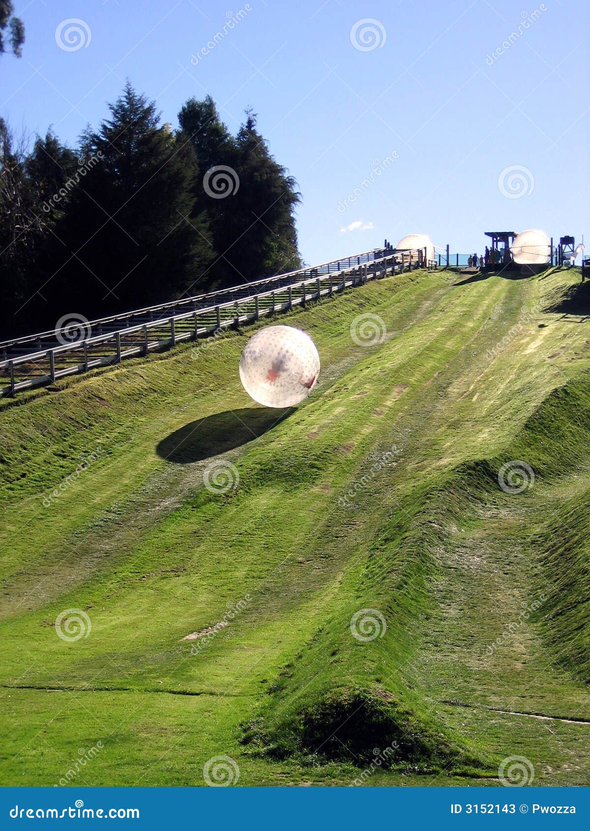 Zorbing stock image. Image of thrillseeker, roll, slide - 3152143