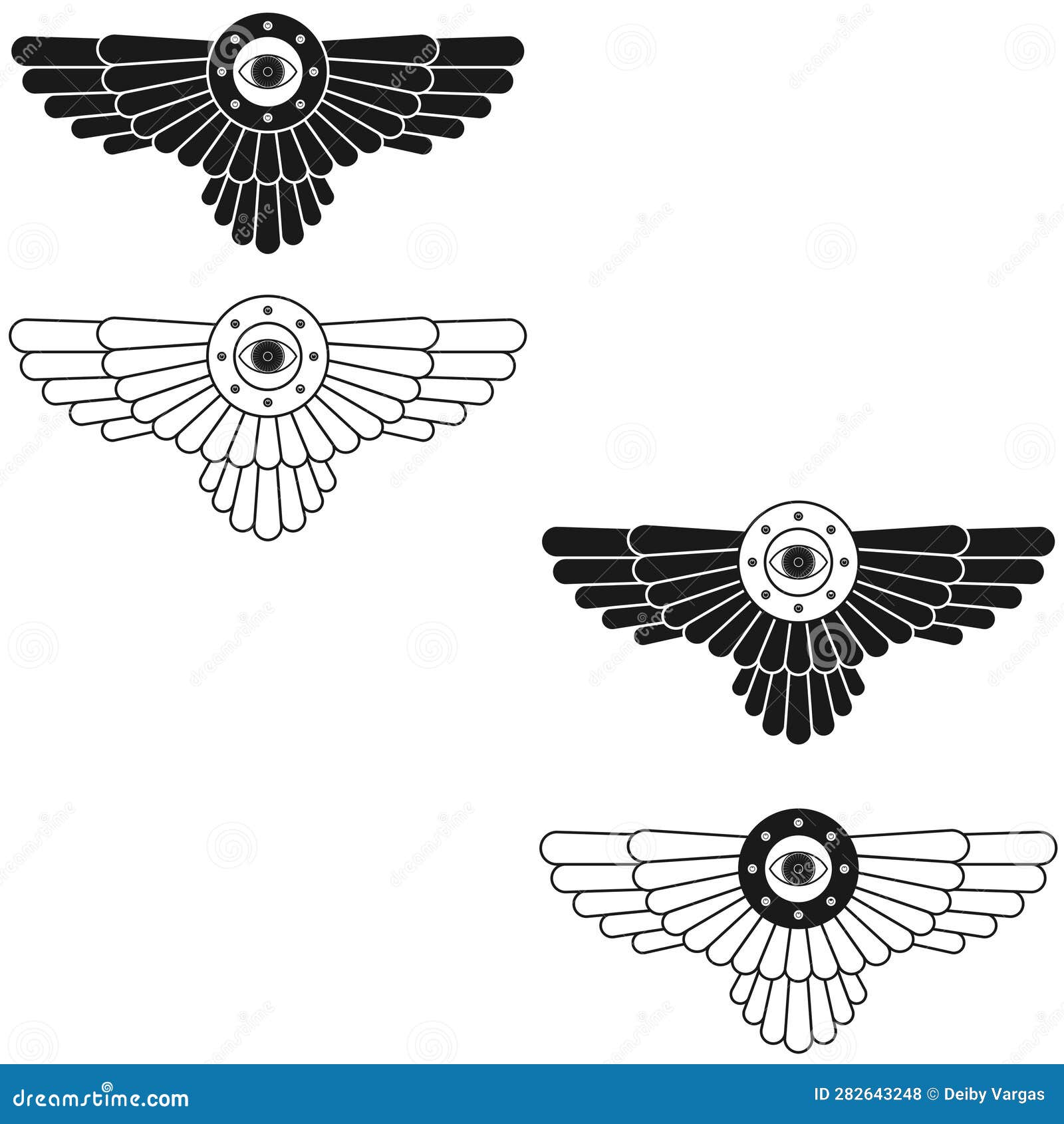 Zoroastrian Winged Disc Vector Design Stock Vector - Illustration of ...