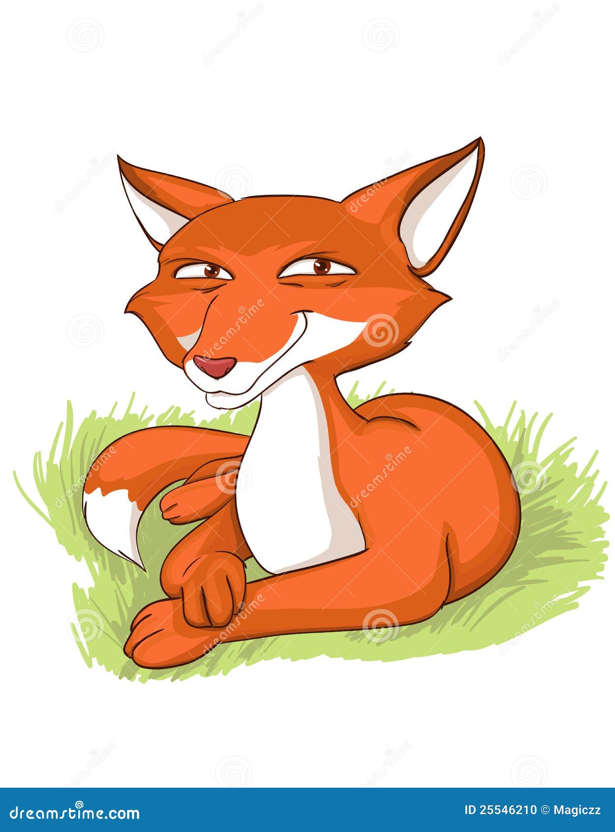 Zorro astuto ilustración del vector. Ilustración de vector - 25546210