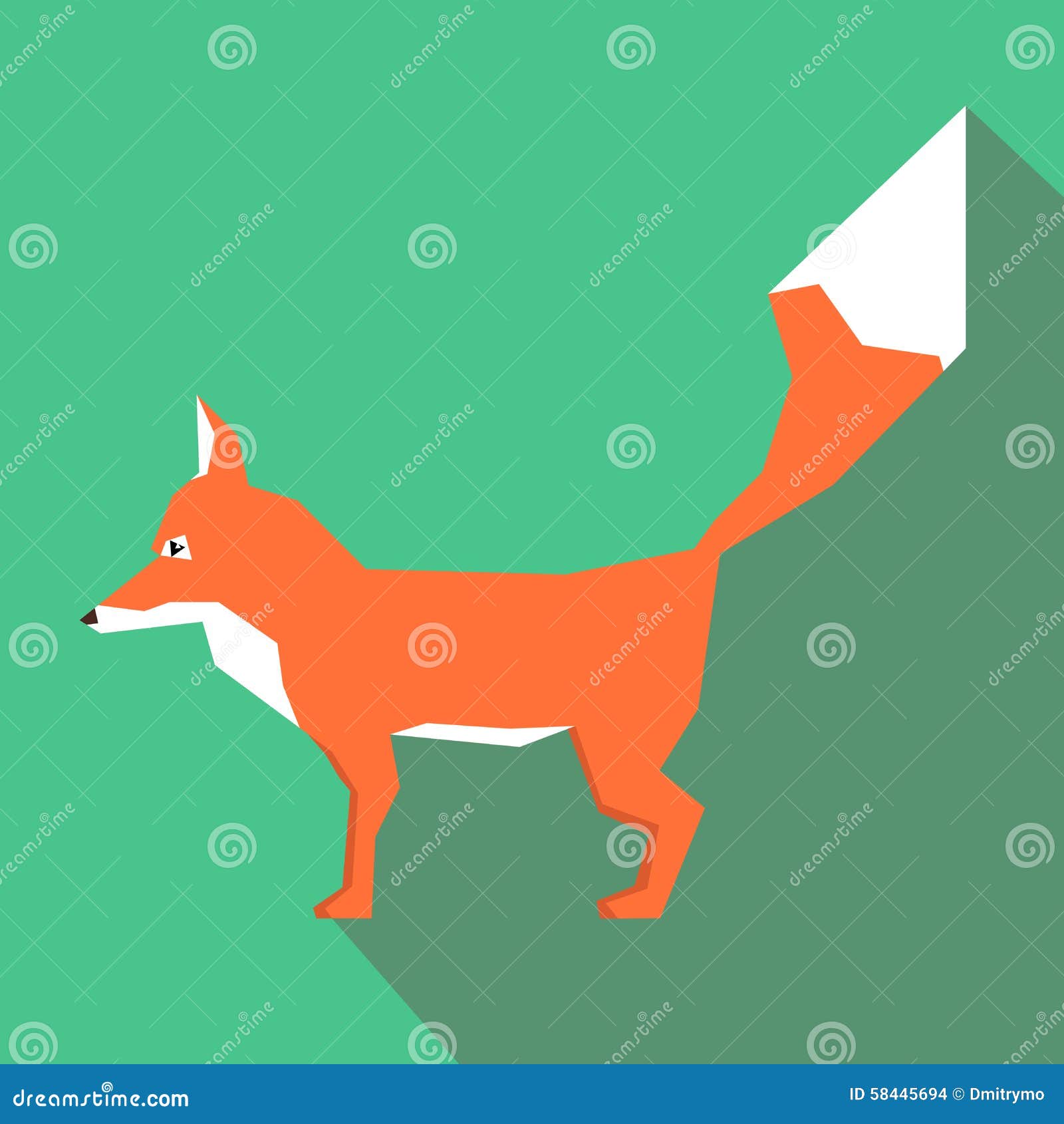 Zorro geométrico ilustración del vector. Ilustración de decorativo ...