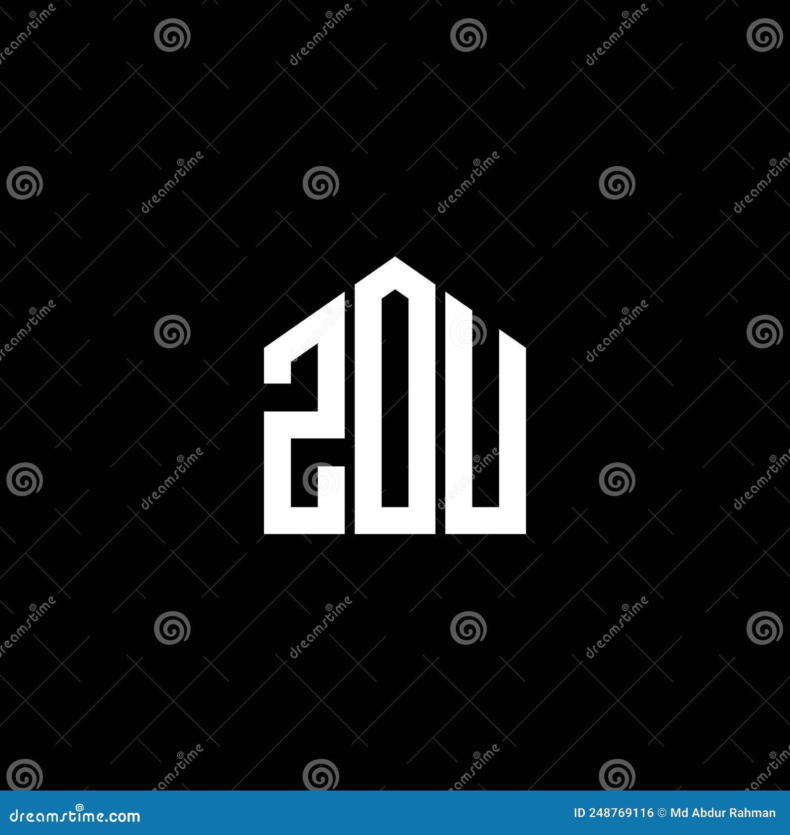ZOU Letter Logo Design On BLACK Background. ZOU Creative Initials ...
