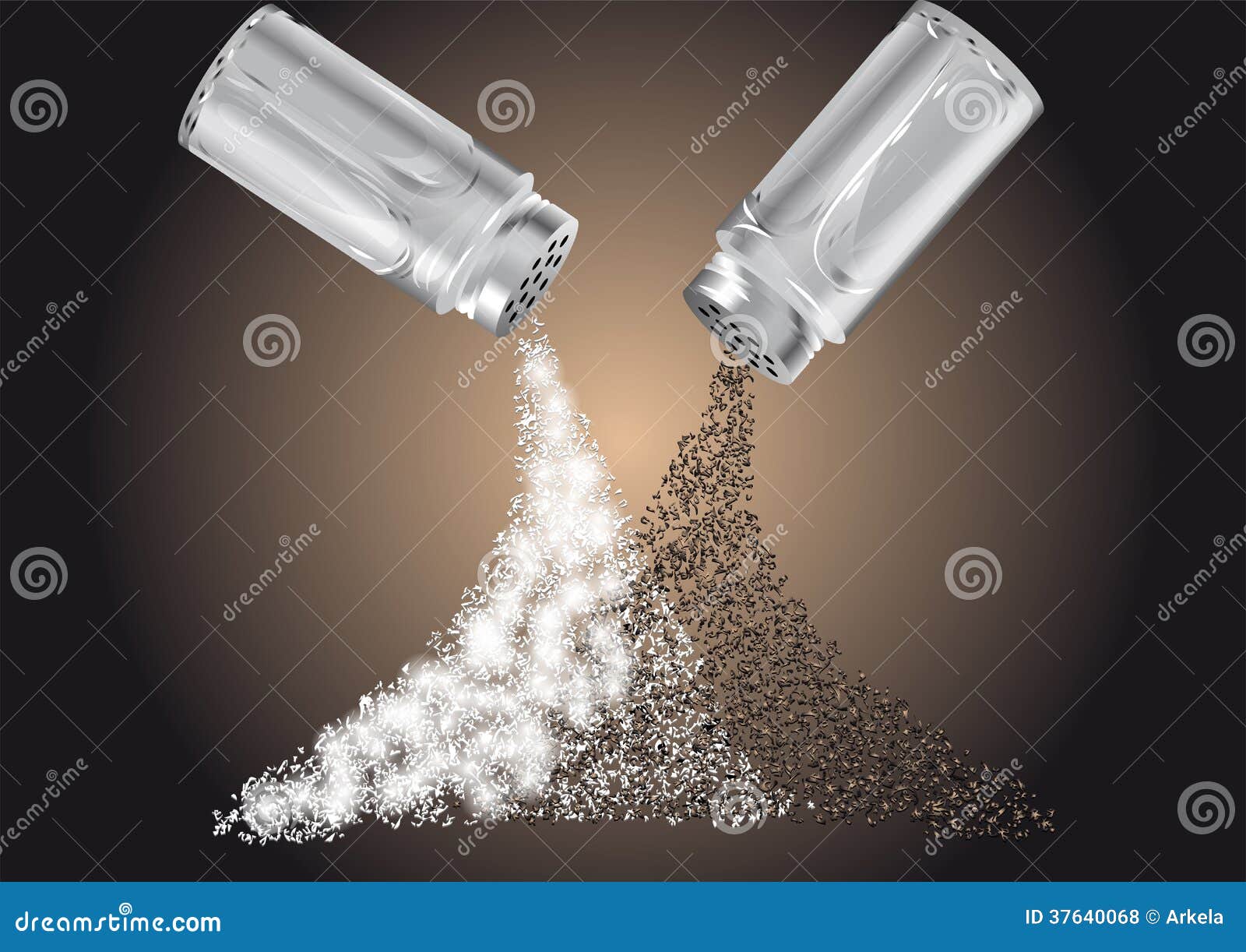 Zout en peper vector illustratie. Illustration of voedsel - 37640068