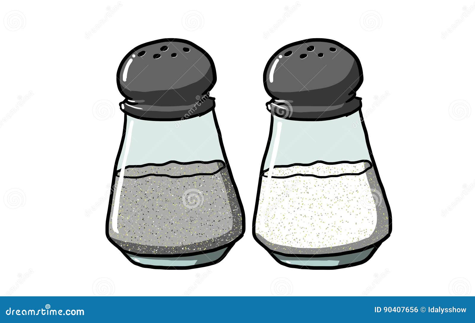 Zout en peper, illustratie stock illustratie. Illustration of ...