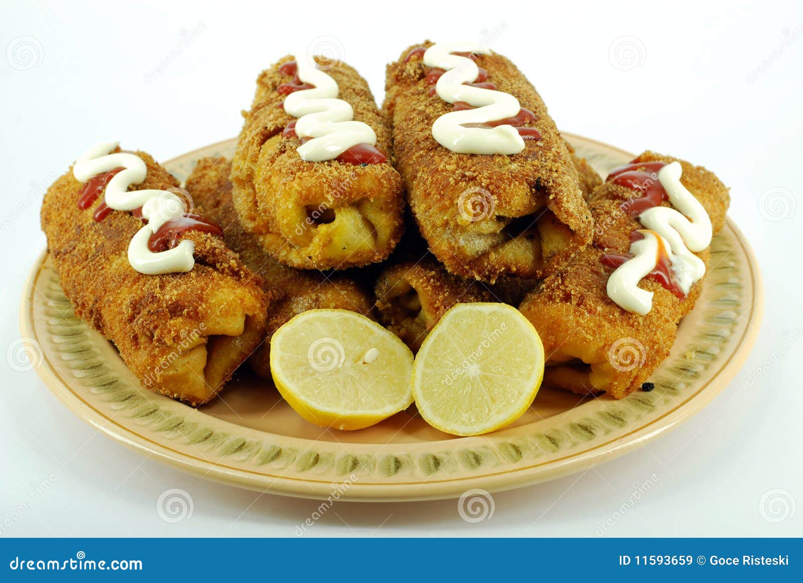 Zoute pannekoek stock afbeelding. Image of citroen, schotel - 11593659