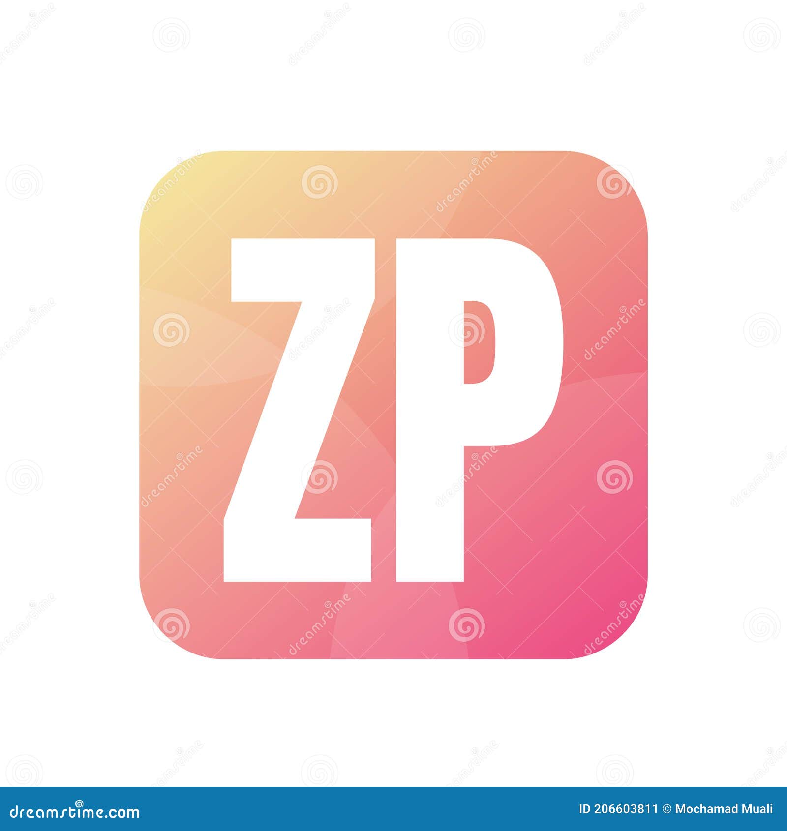 ZP Letter Logo Design with Simple Style Stock Vector - Illustration of ...