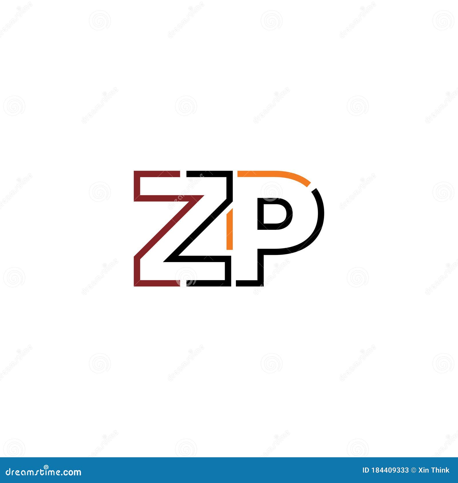ZP Letter Logo Icon Design Template Elements Stock Vector ...