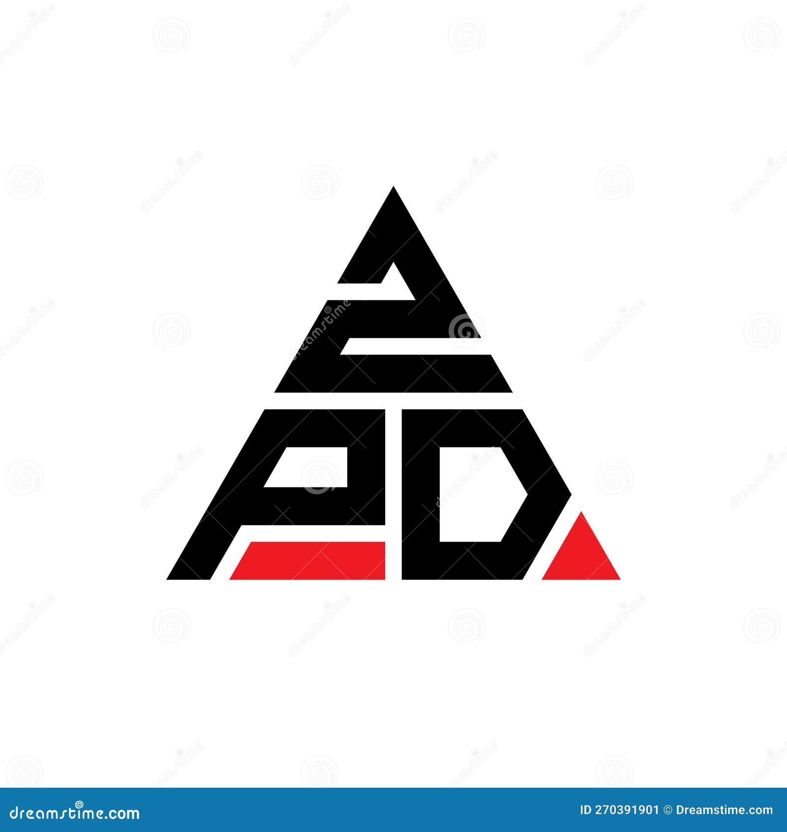 ZPD Triangle Letter Logo Design with Triangle Shape. ZPD Triangle Logo ...