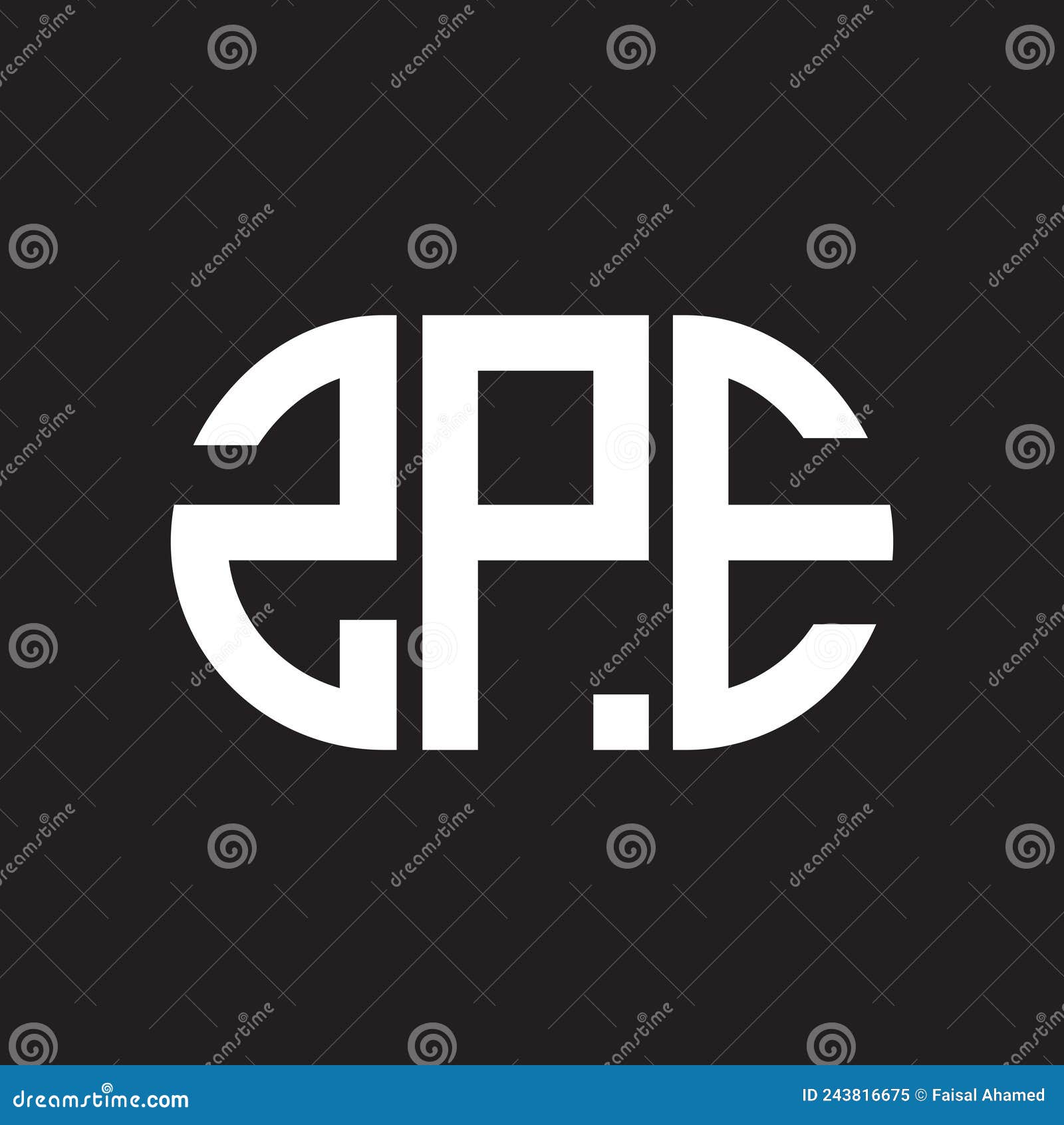 ZPE Letter Logo Design. ZPE Monogram Initials Letter Logo Concept Stock ...