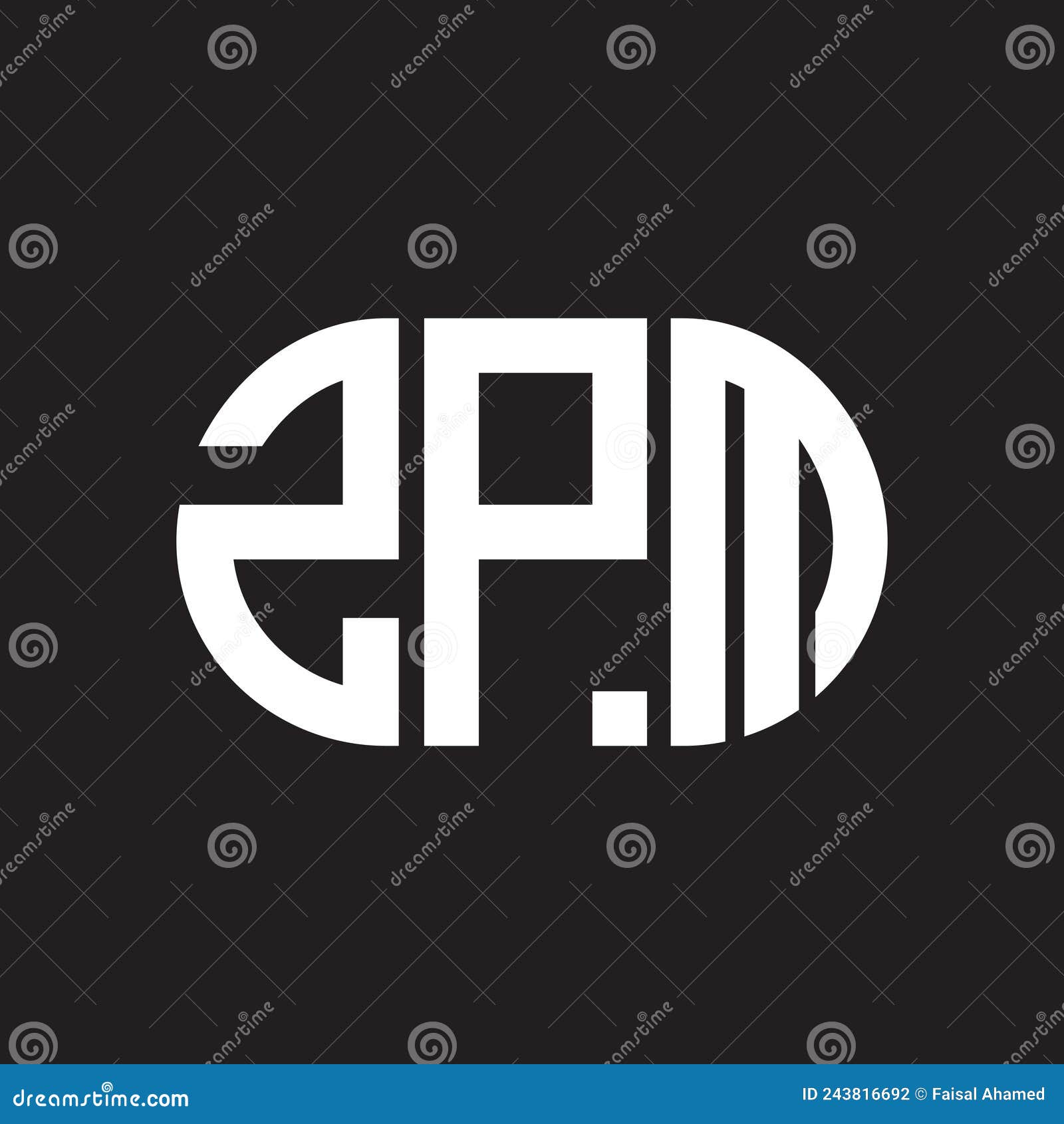 ZPM Letter Logo Design. ZPM Monogram Initials Letter Logo Concept. ZPM ...