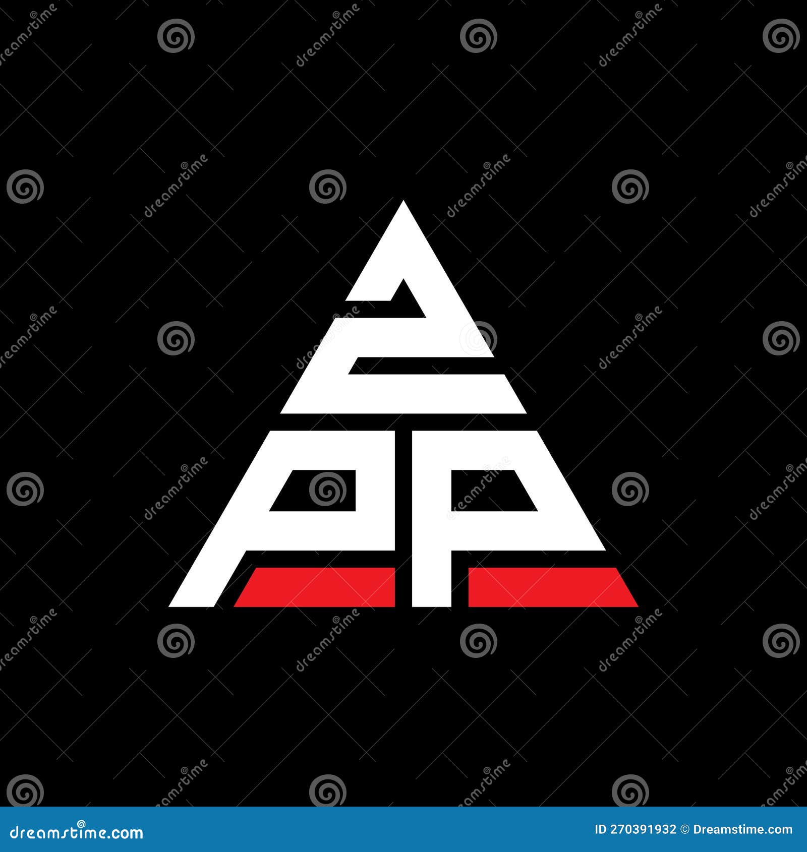 ZPP Triangle Letter Logo Design with Triangle Shape. ZPP Triangle Logo ...
