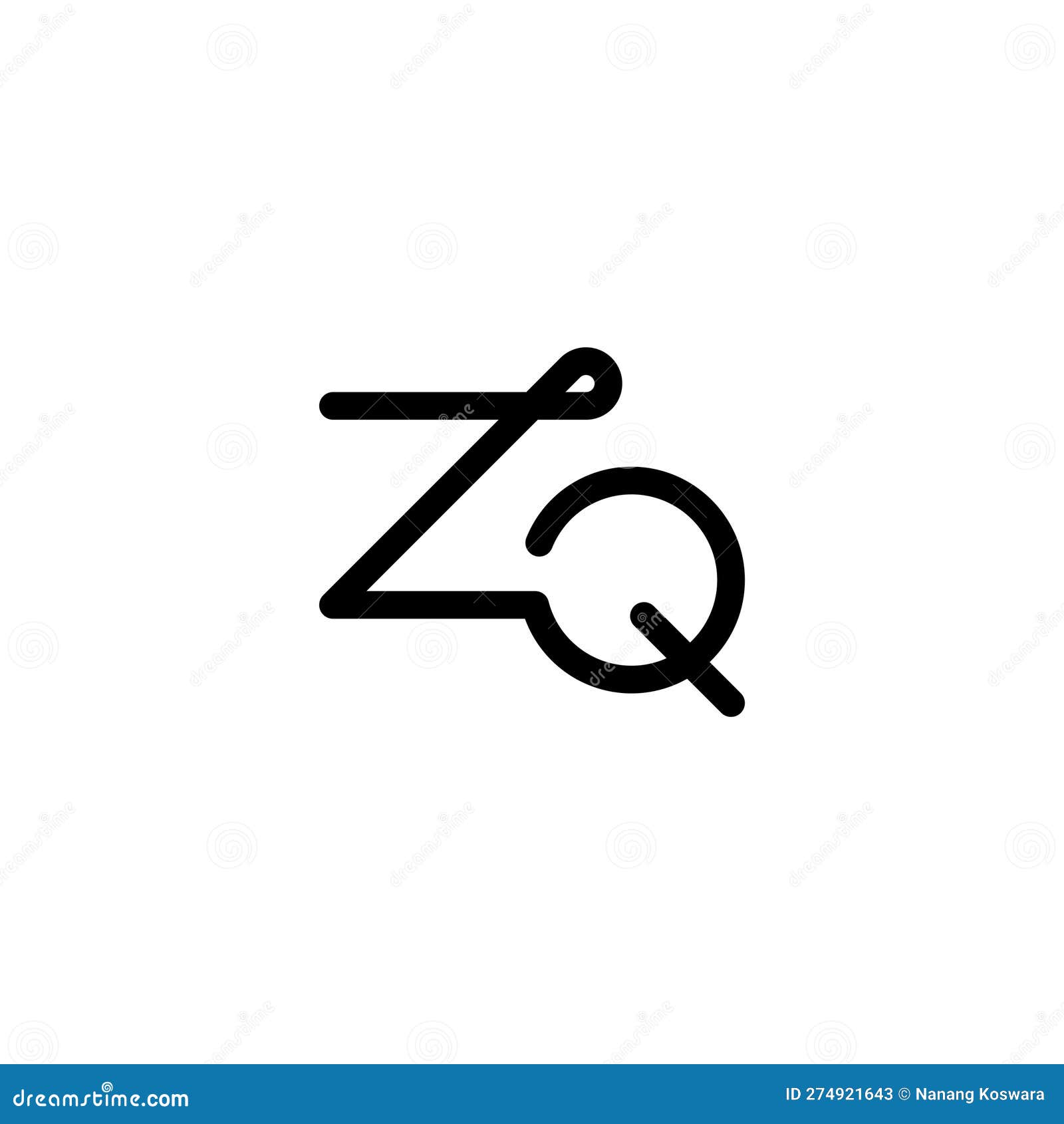 ZQ Logo, ZQ Monogram, Initial ZQ Logo, Letter ZQ Logo, Letter ZQ Icon ...