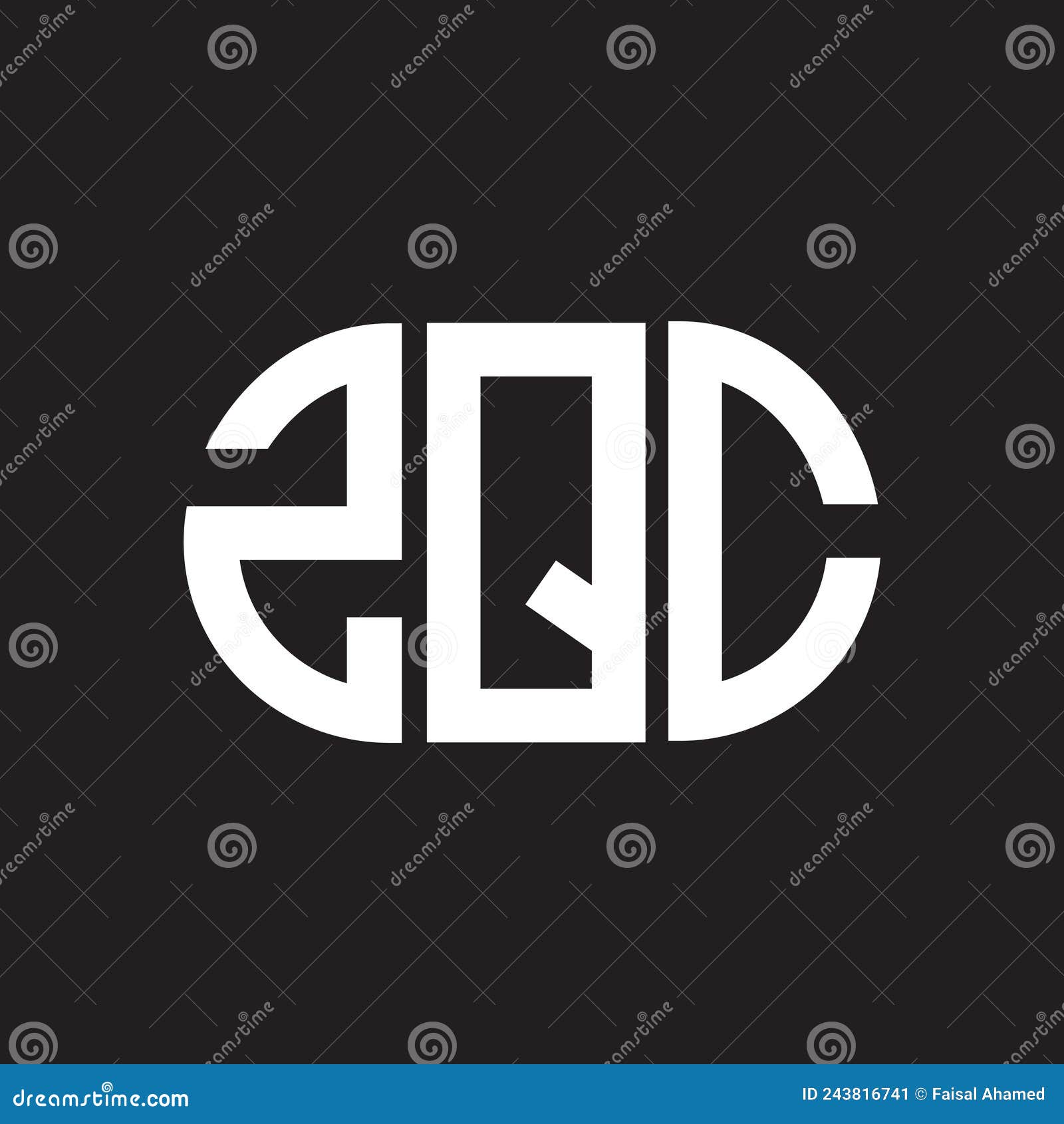 ZQC Letter Logo Design. ZQC Monogram Initials Letter Logo Concept Stock ...