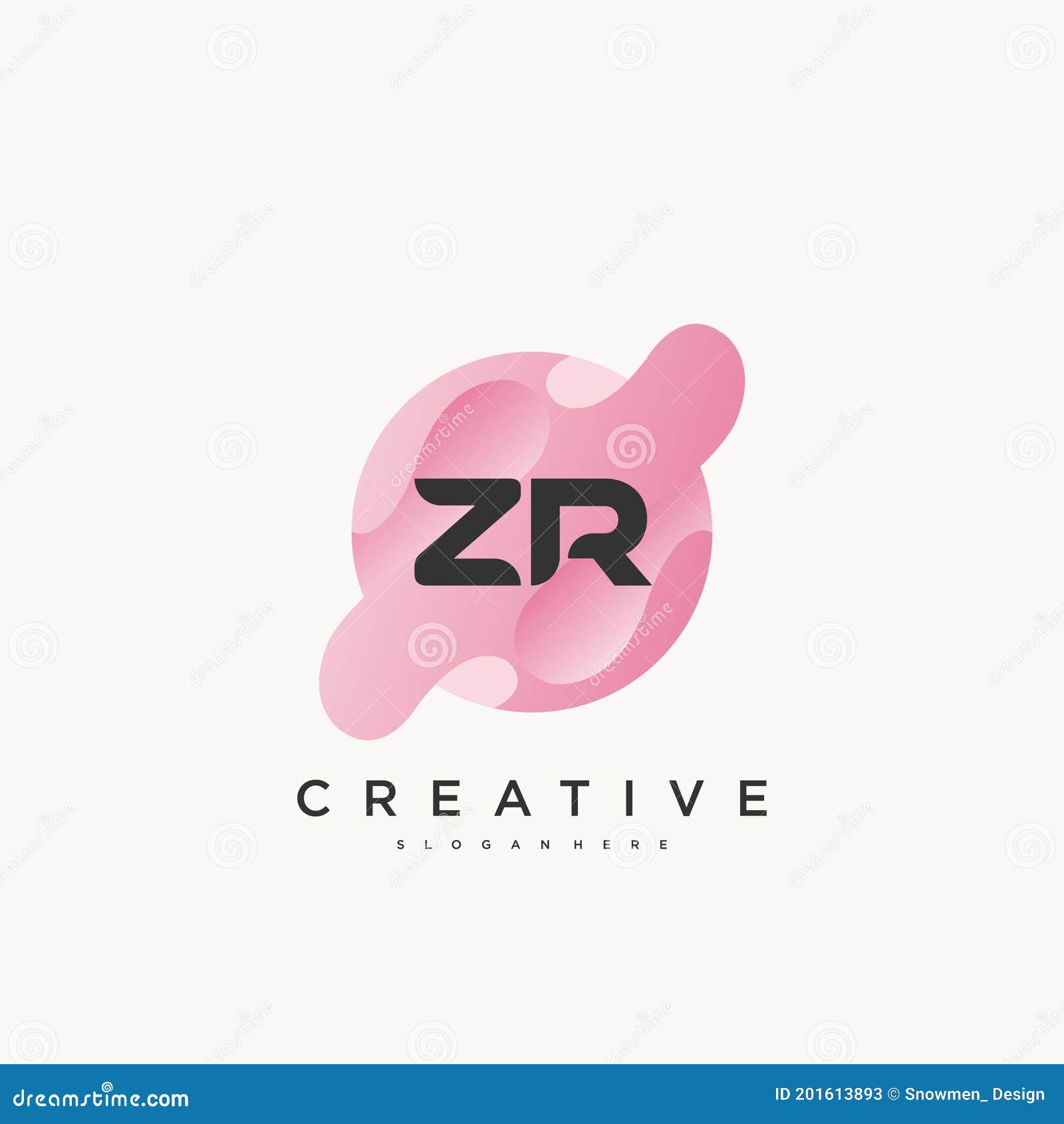 ZR Initial Letter Colorful Logo Icon Design Template Elements Vector ...
