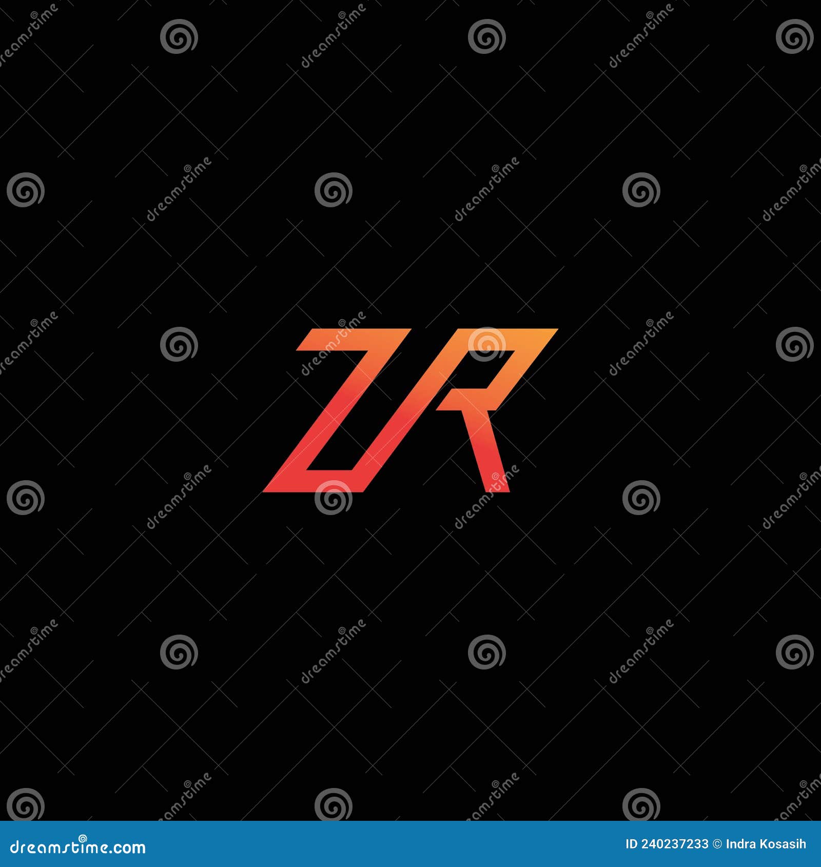 ZR Letter Initial Logo Vector Icon Stock Vector - Illustration of ...