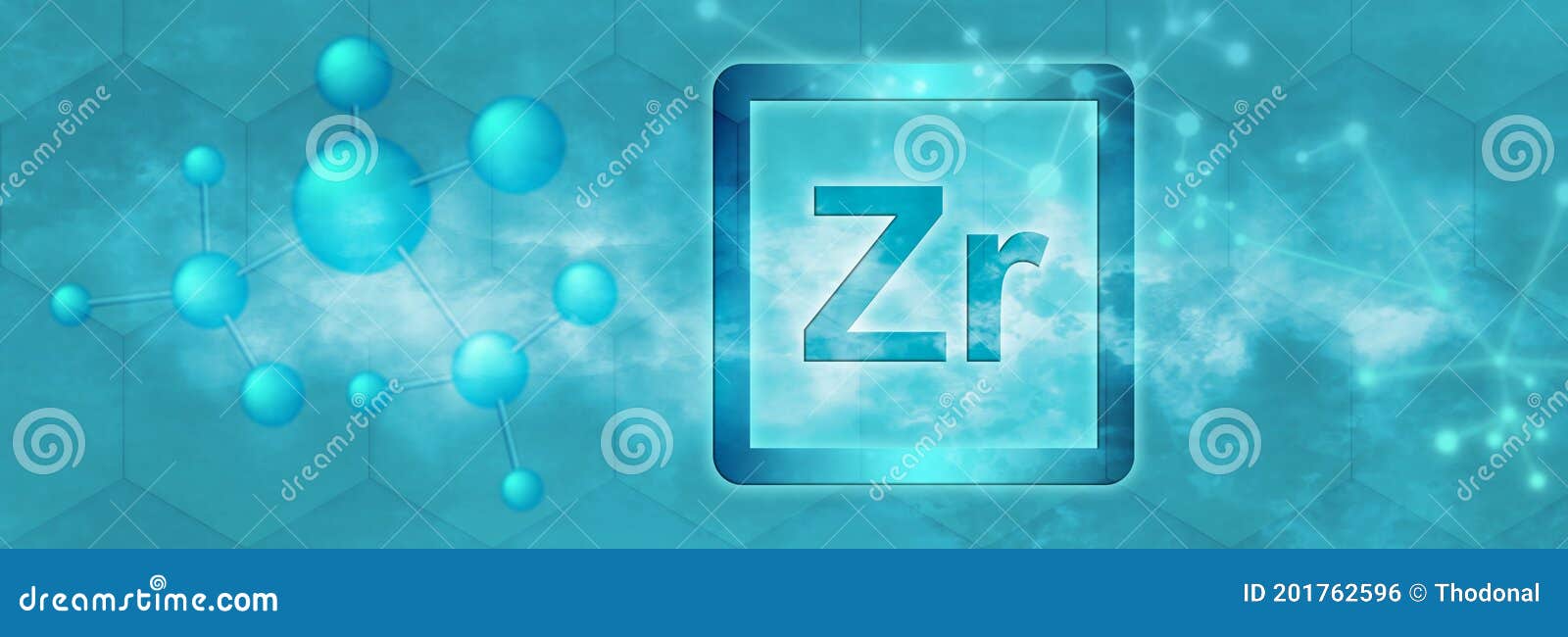 Zr Symbol. Zirconium Chemical Element Stock Illustration - Illustration ...