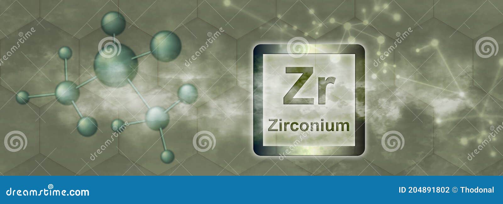 Zr Symbol. Zirconium Chemical Element Stock Illustration - Illustration ...