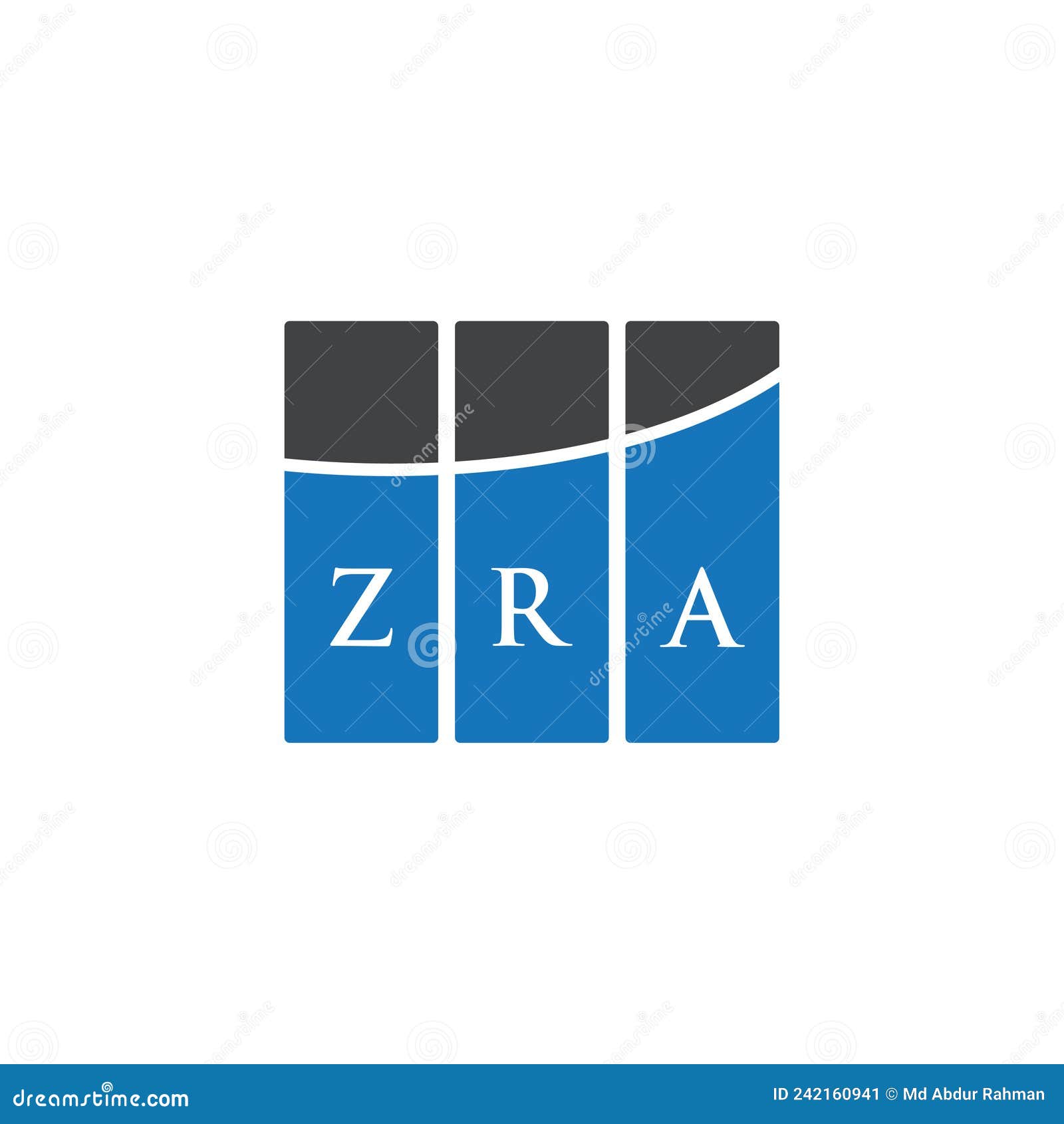 ZRA Letter Logo Design on White Background. ZRA Creative Initials ...
