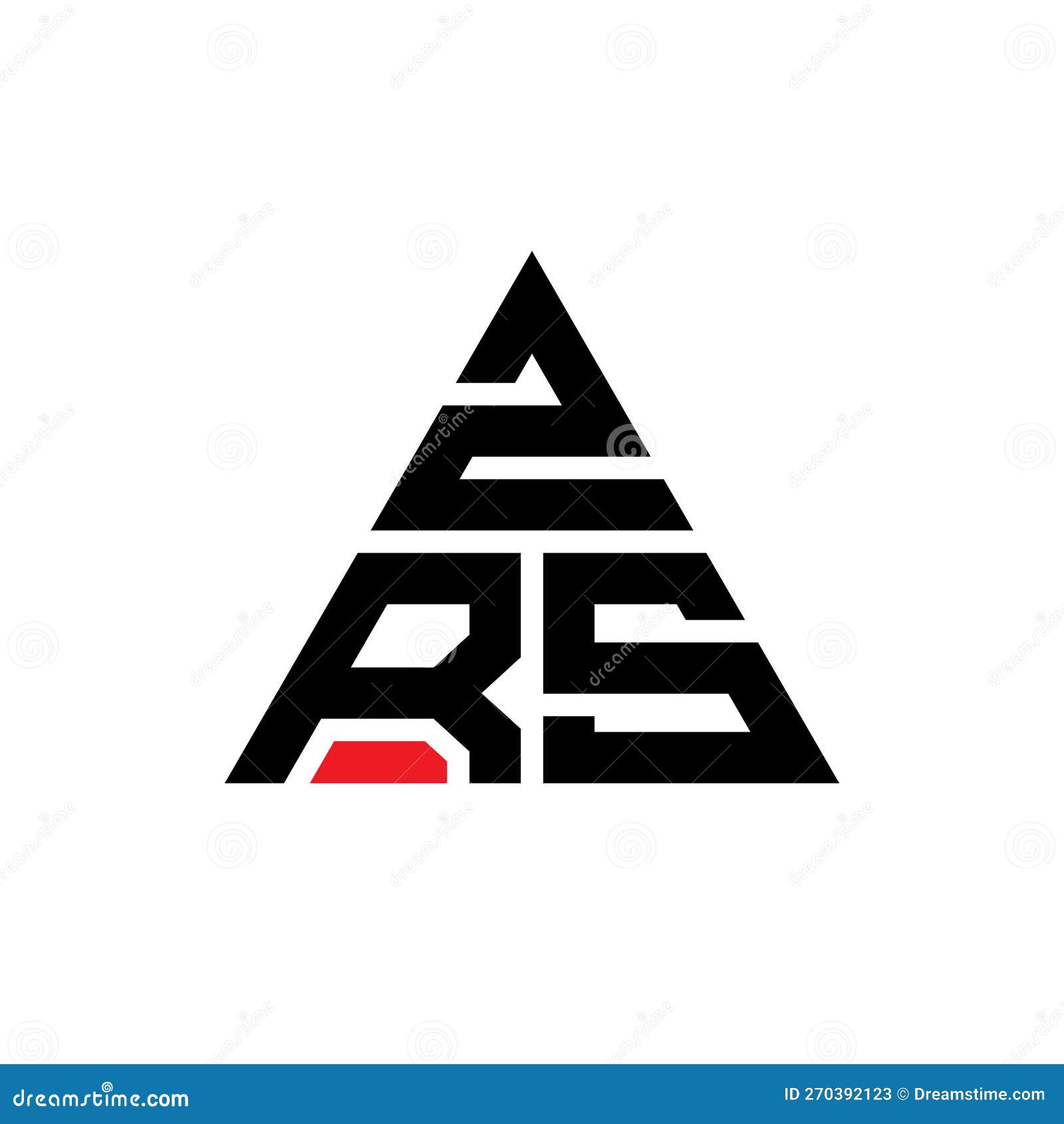 ZRS Triangle Letter Logo Design with Triangle Shape. ZRS Triangle Logo ...