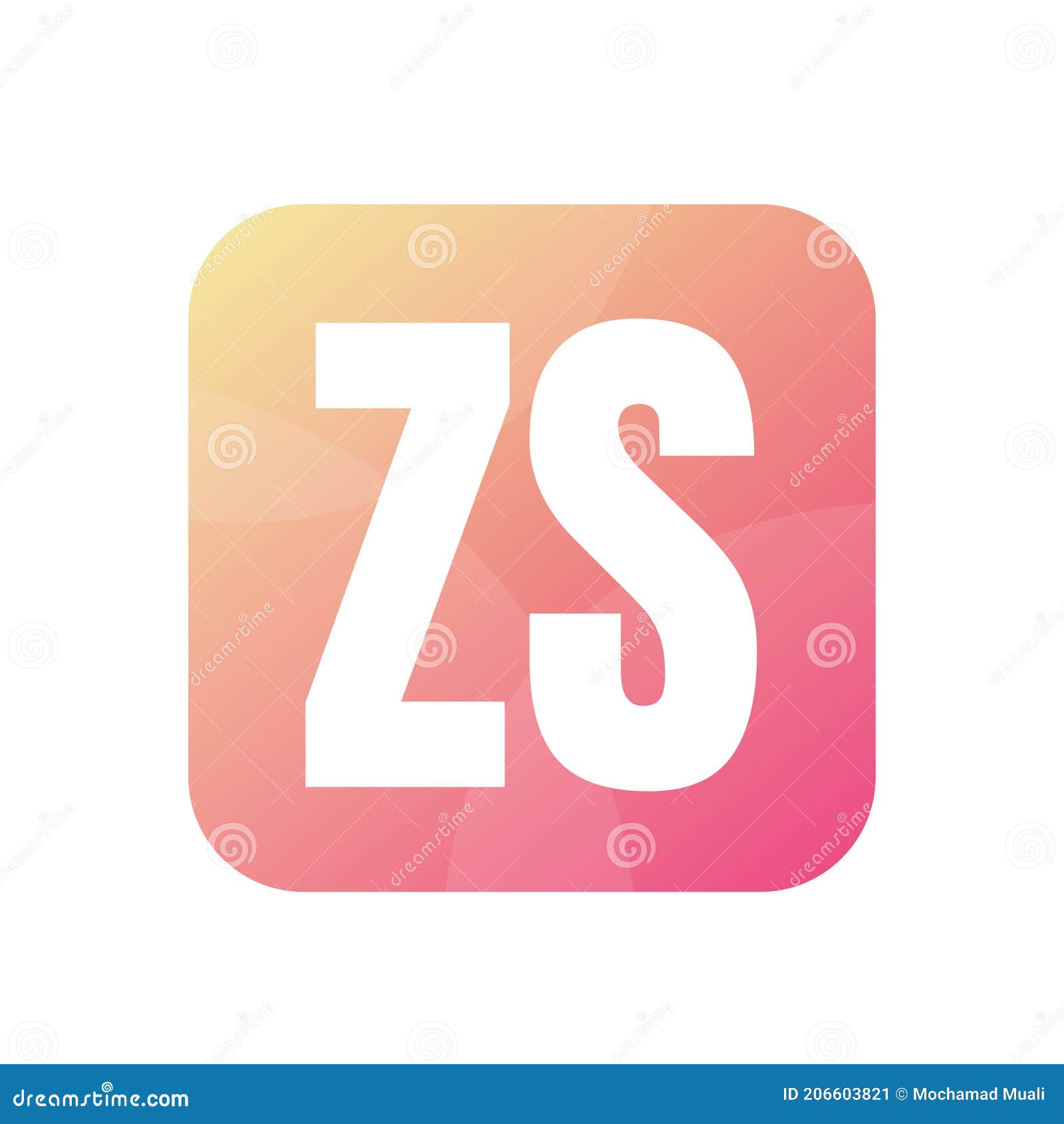 ZS Letter Logo Design with Simple Style Stock Vector - Illustration of ...