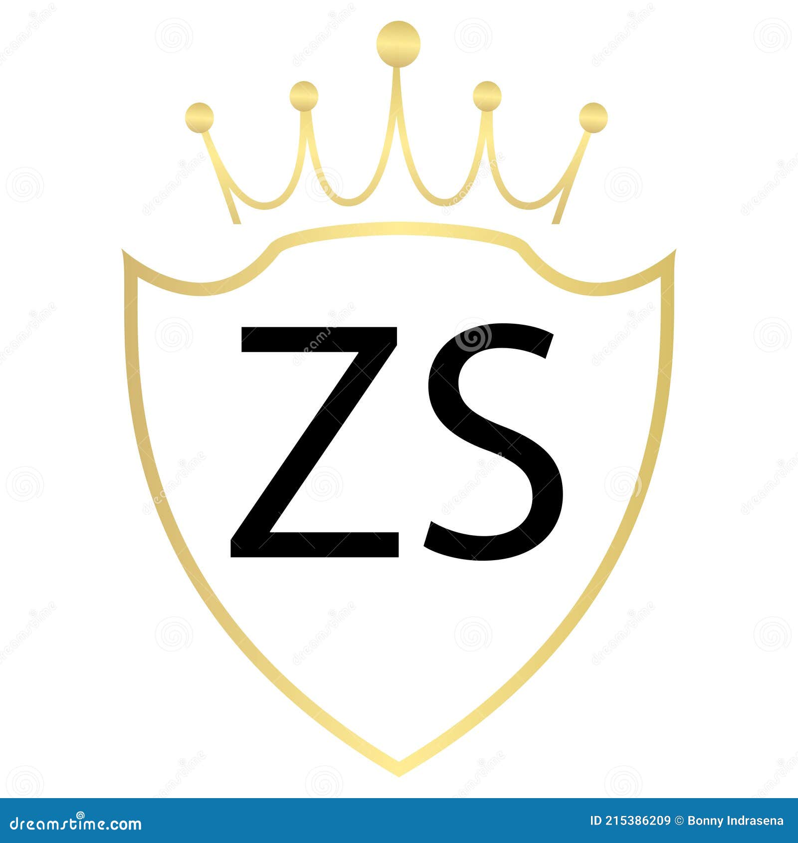 ZS Letter Logo Design with Simple Style Stock Illustration ...
