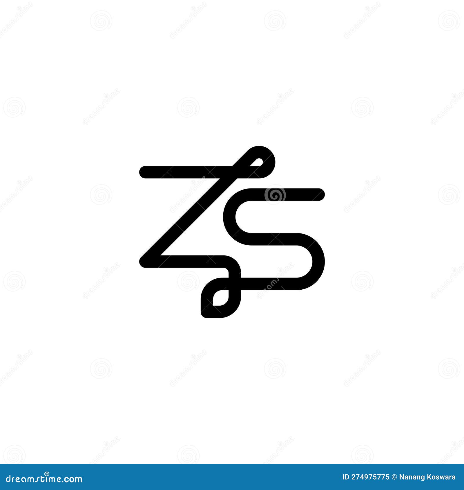 ZS Logo, ZS Monogram, Initial ZS Logo, Letter ZS Logo, Letter ZS Icon ...