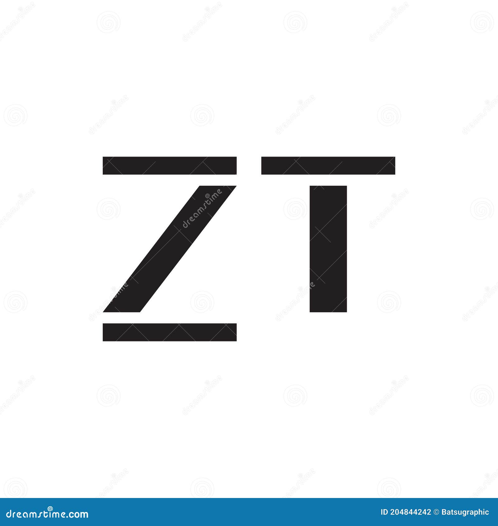 Zt Initial Letter Vector Logo Icon Stock Vector - Illustration of ...