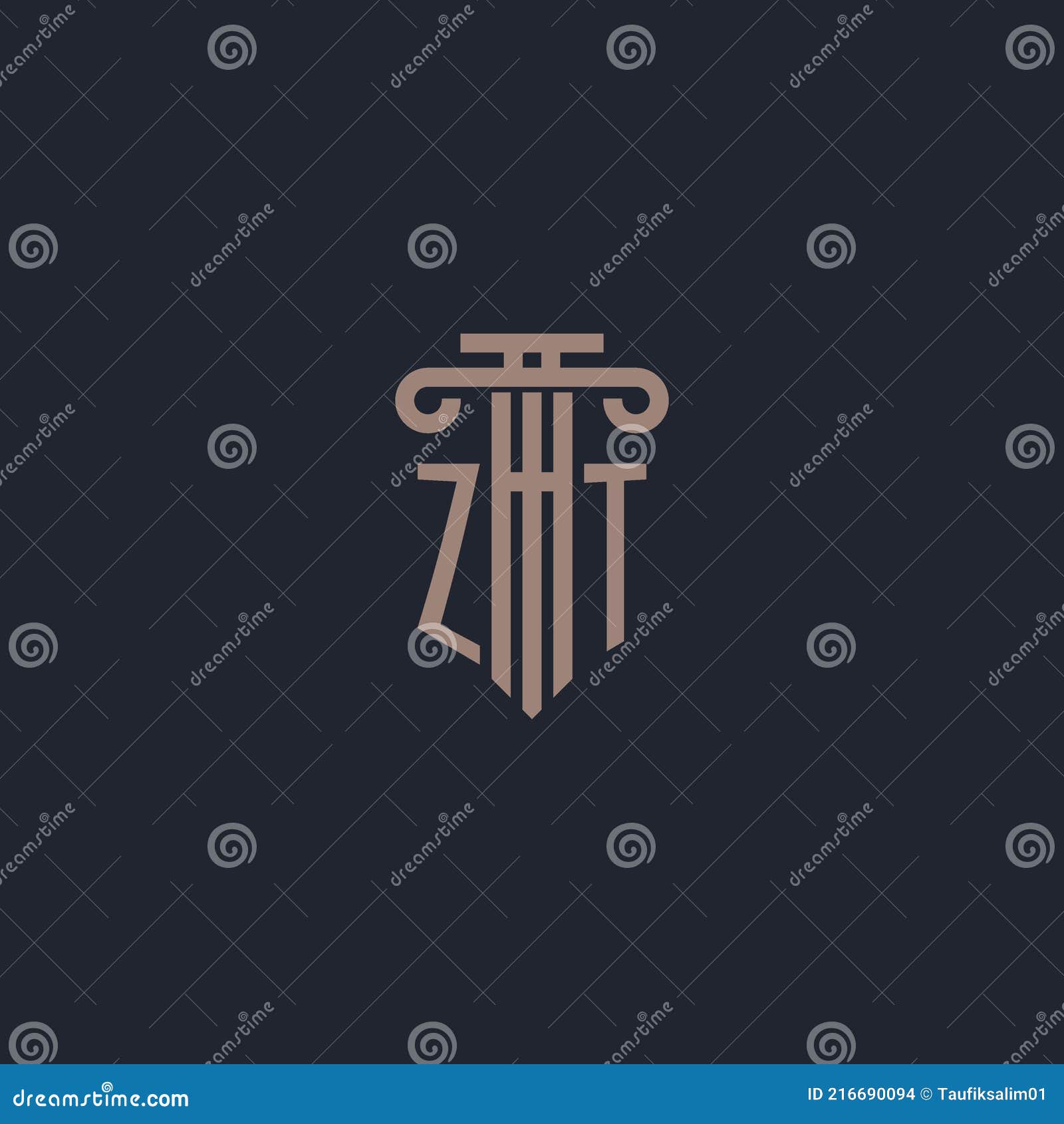 ZT Initial Logo Monogram with Pillar Style Design for Law Firm and ... ZT Initial Logo Monogram with Pillar Style Design for Law Firm and ...