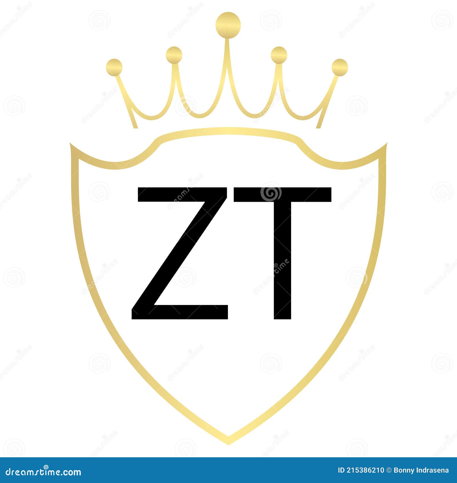 ZT Letter Logo Design with Simple Style Stock Illustration ...