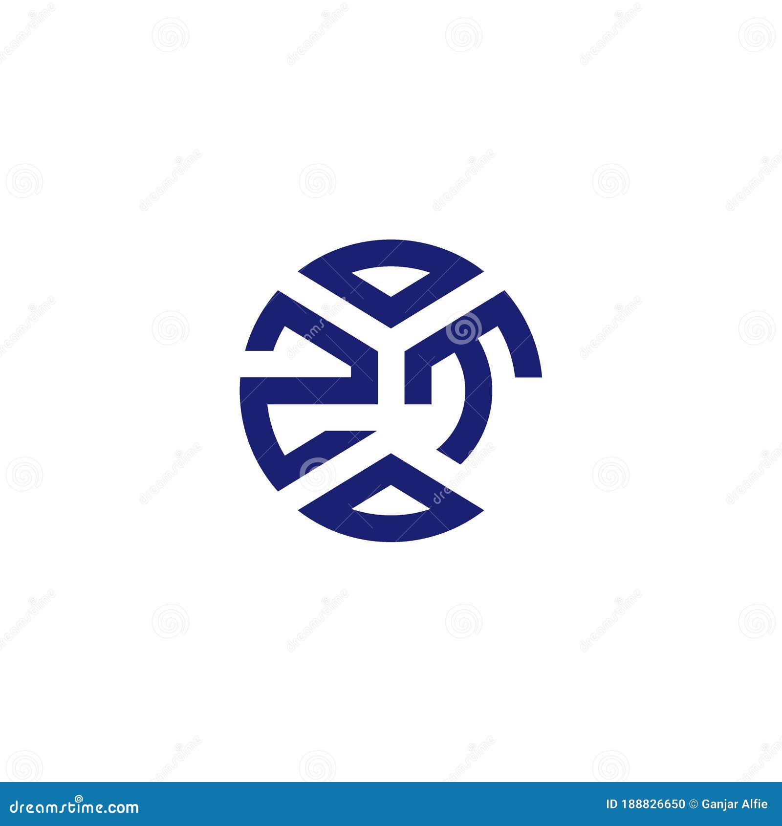 ZT Monogram Logo with Abstract Shapes in Modern Style Stock Vector ...