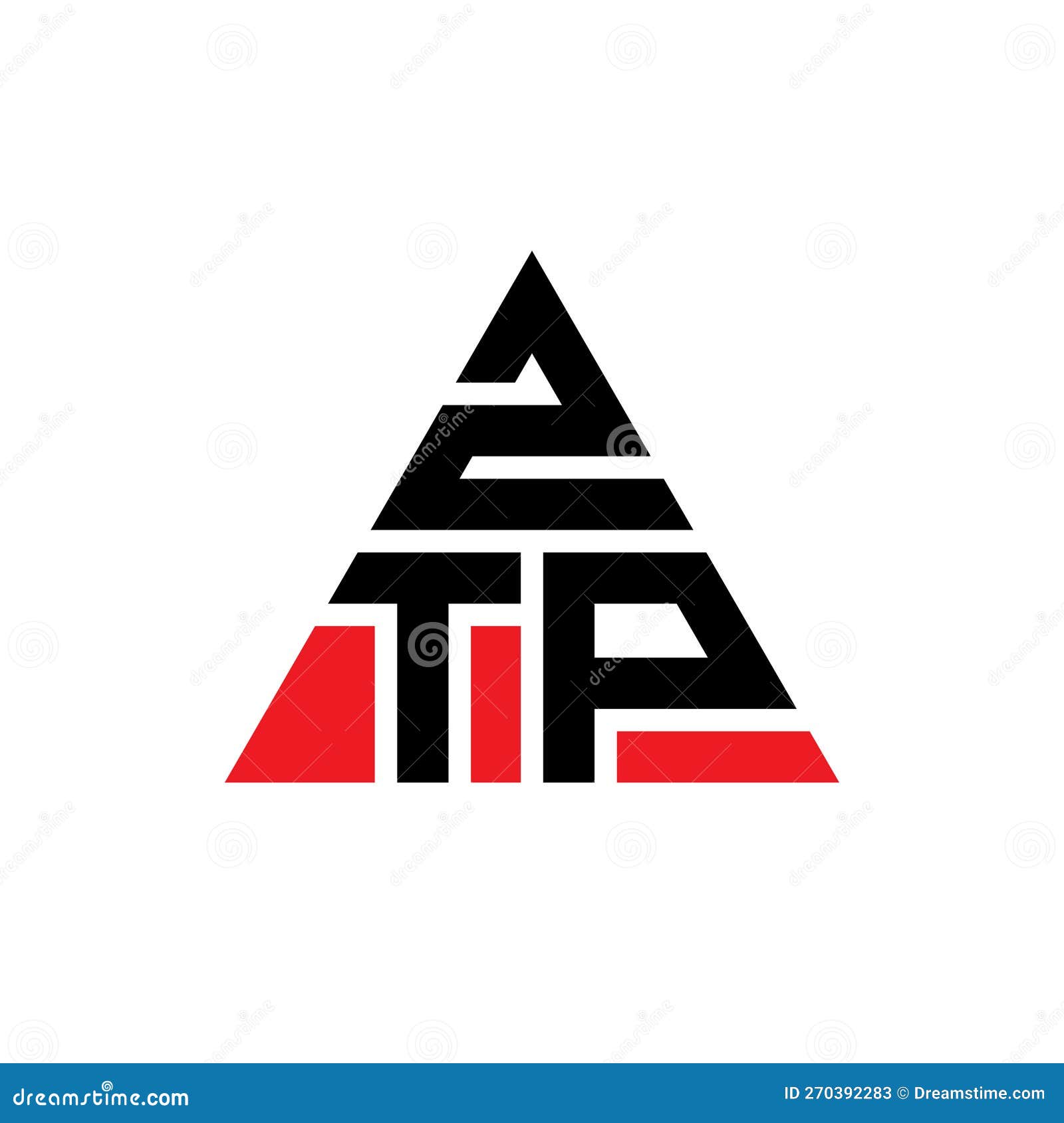 ZTP Triangle Letter Logo Design with Triangle Shape. ZTP Triangle Logo ...