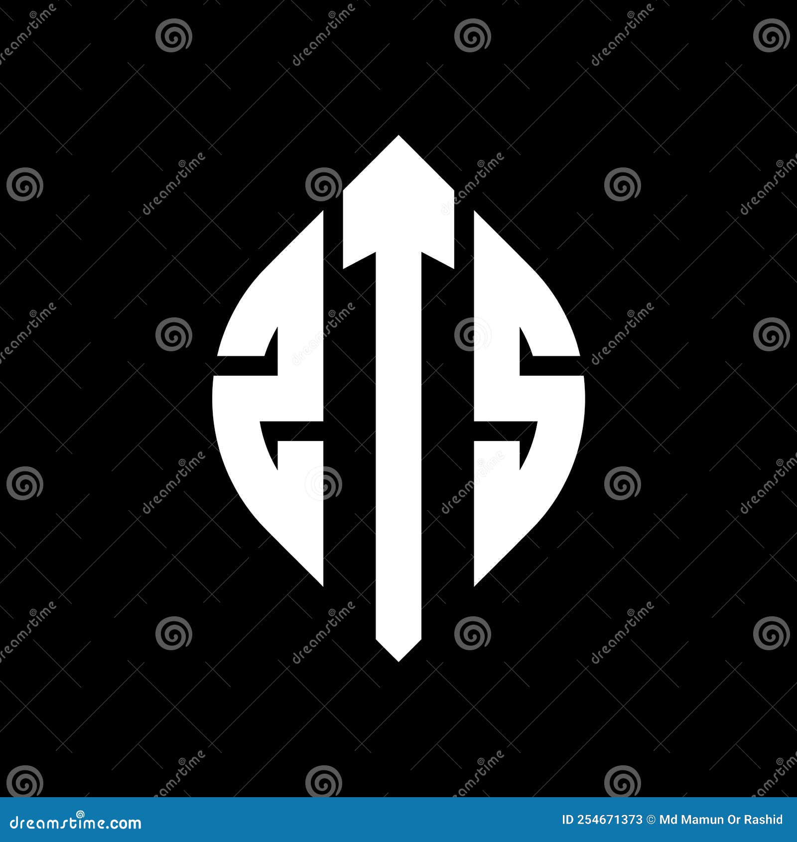 Zts Circle Letter Logo Design With Circle And Ellipse Shape Zts Ellipse Letters With