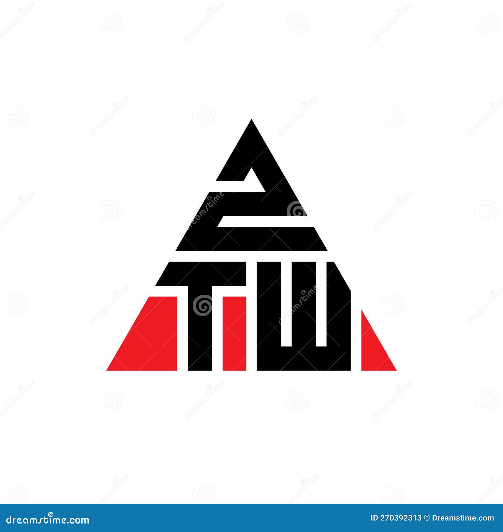 ZTW Triangle Letter Logo Design with Triangle Shape. ZTW Triangle Logo ...