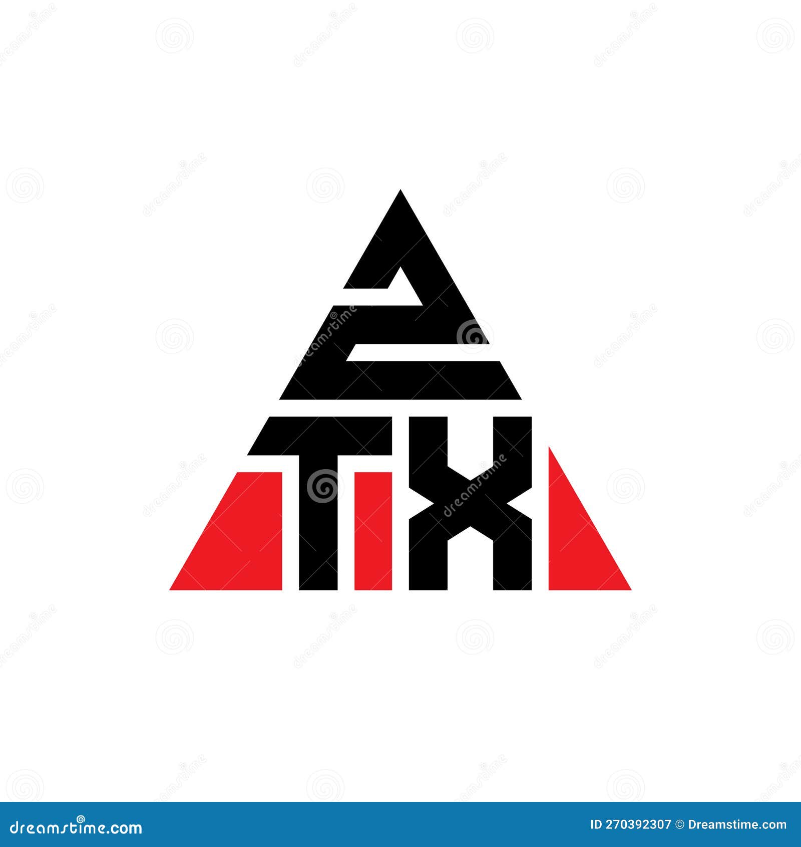 ZTX Triangle Letter Logo Design with Triangle Shape. ZTX Triangle Logo ...