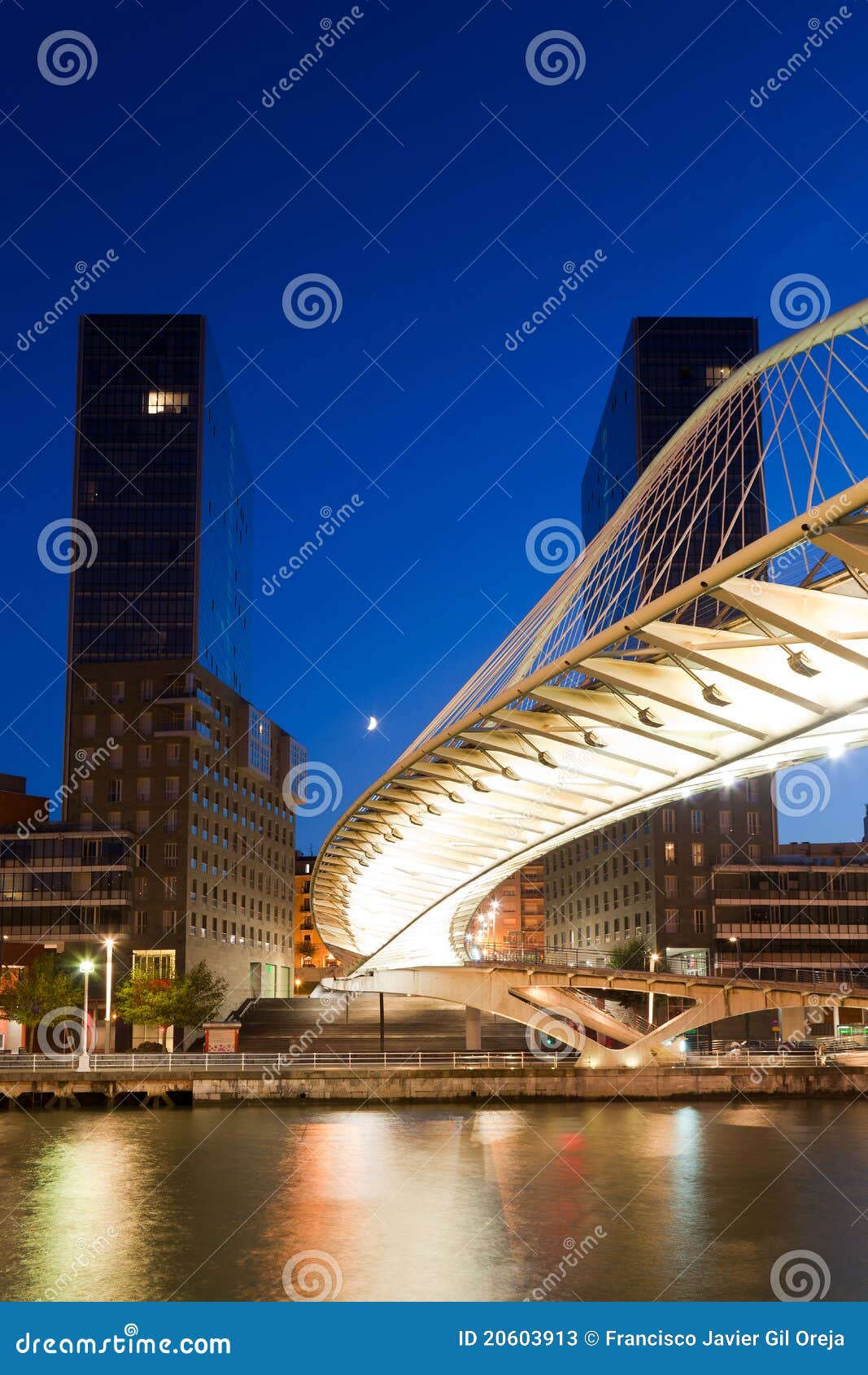 Zubizuri bridge editorial stock photo. Image of illuminated - 20603913
