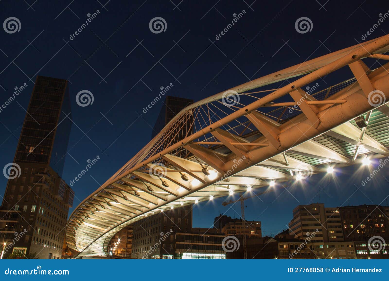 Zubizuri bridge Bilbao editorial stock photo. Image of city - 27768858