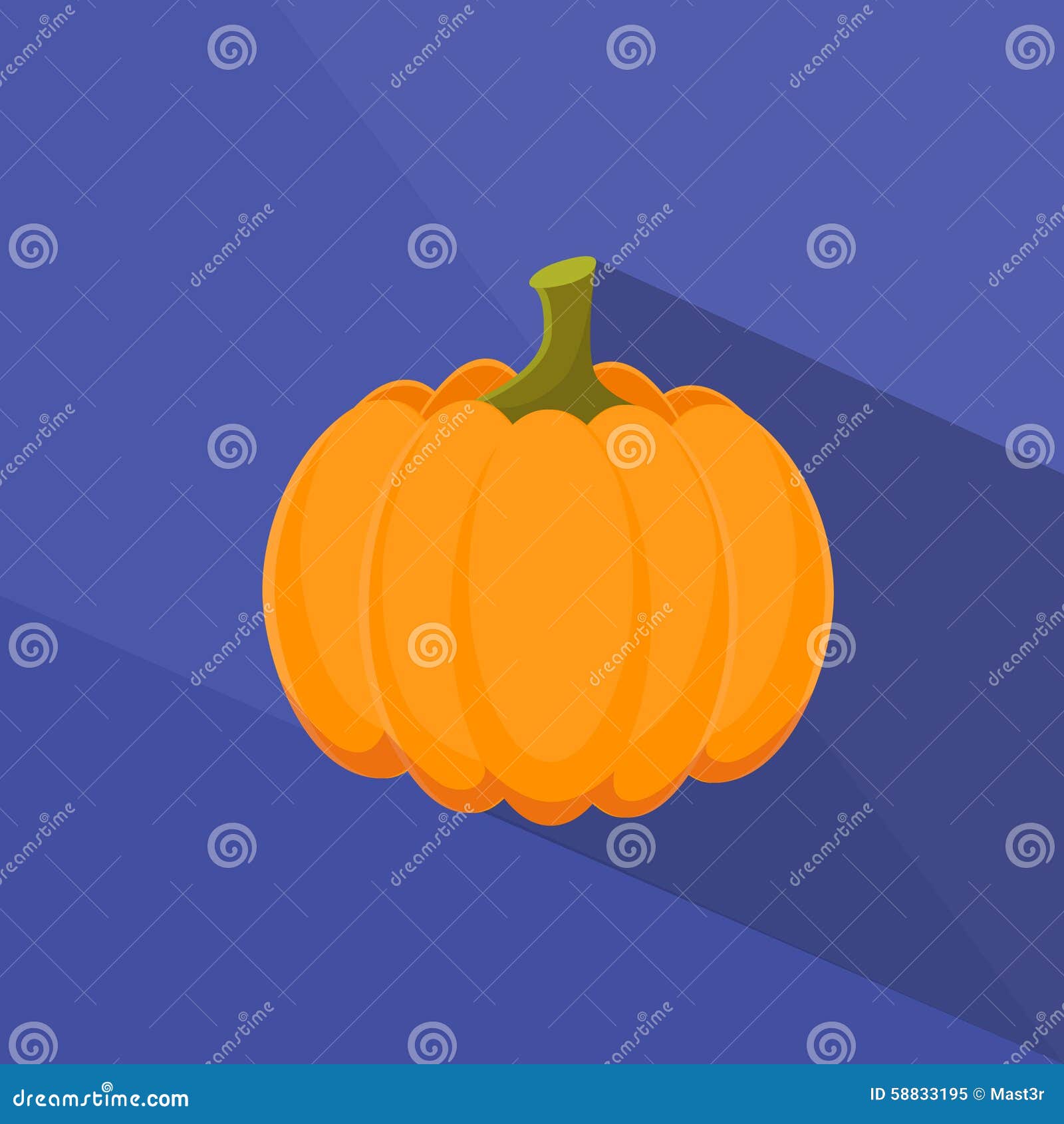 Zucca Logo Color Icon Vector Piano Arancio Illustrazione Vettoriale ...