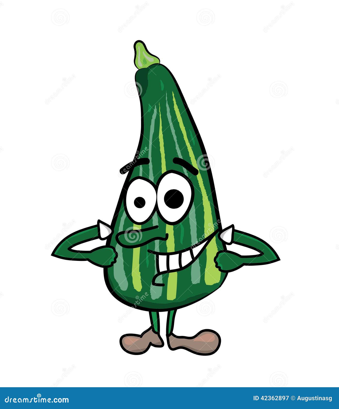Zucchini cartoon character stock illustration. Illustration of fruit ...